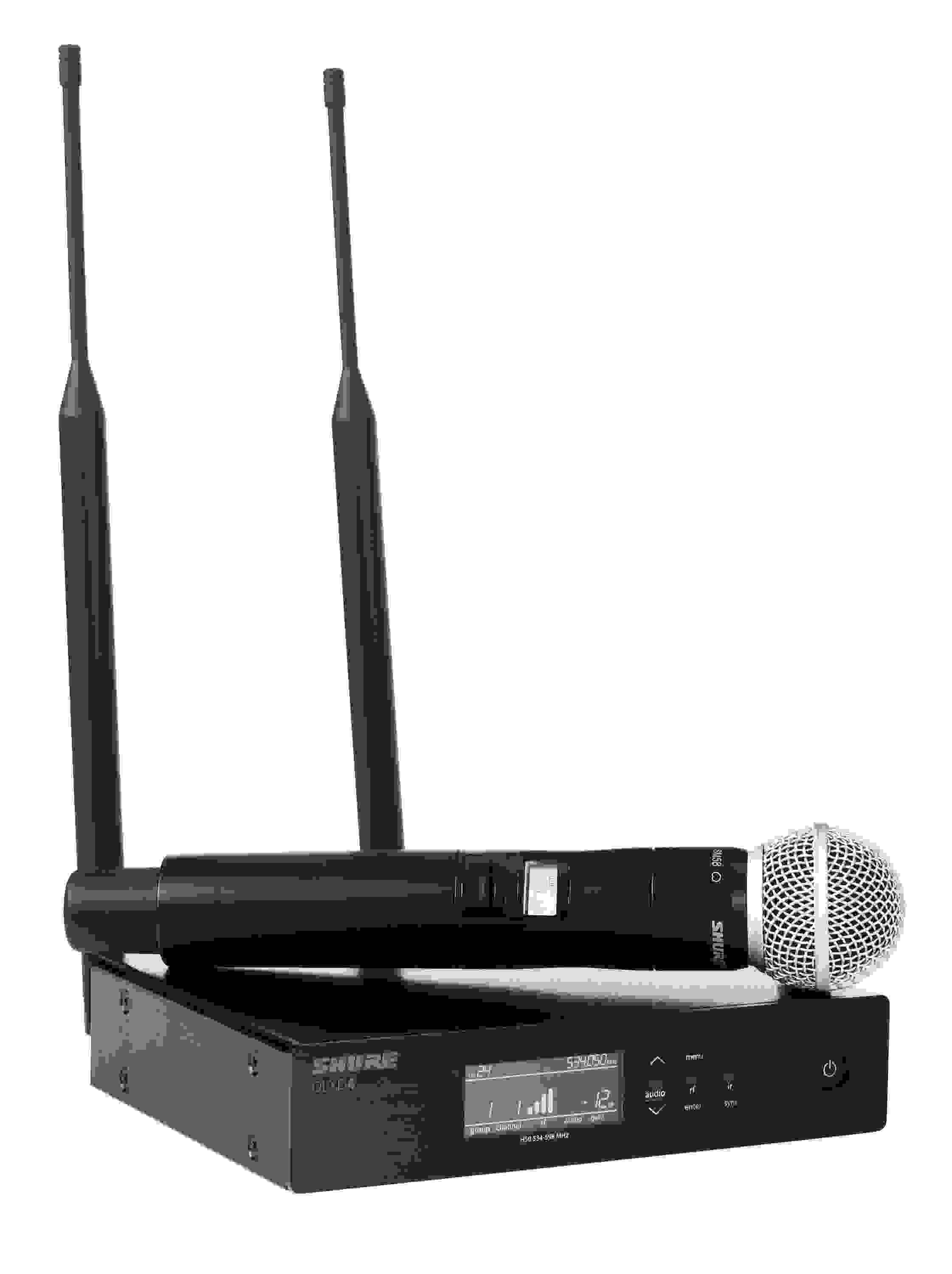 Shure QLXD24/SM58 Digital Wireless Handheld Microphone System - H50 Band | Sweetwater