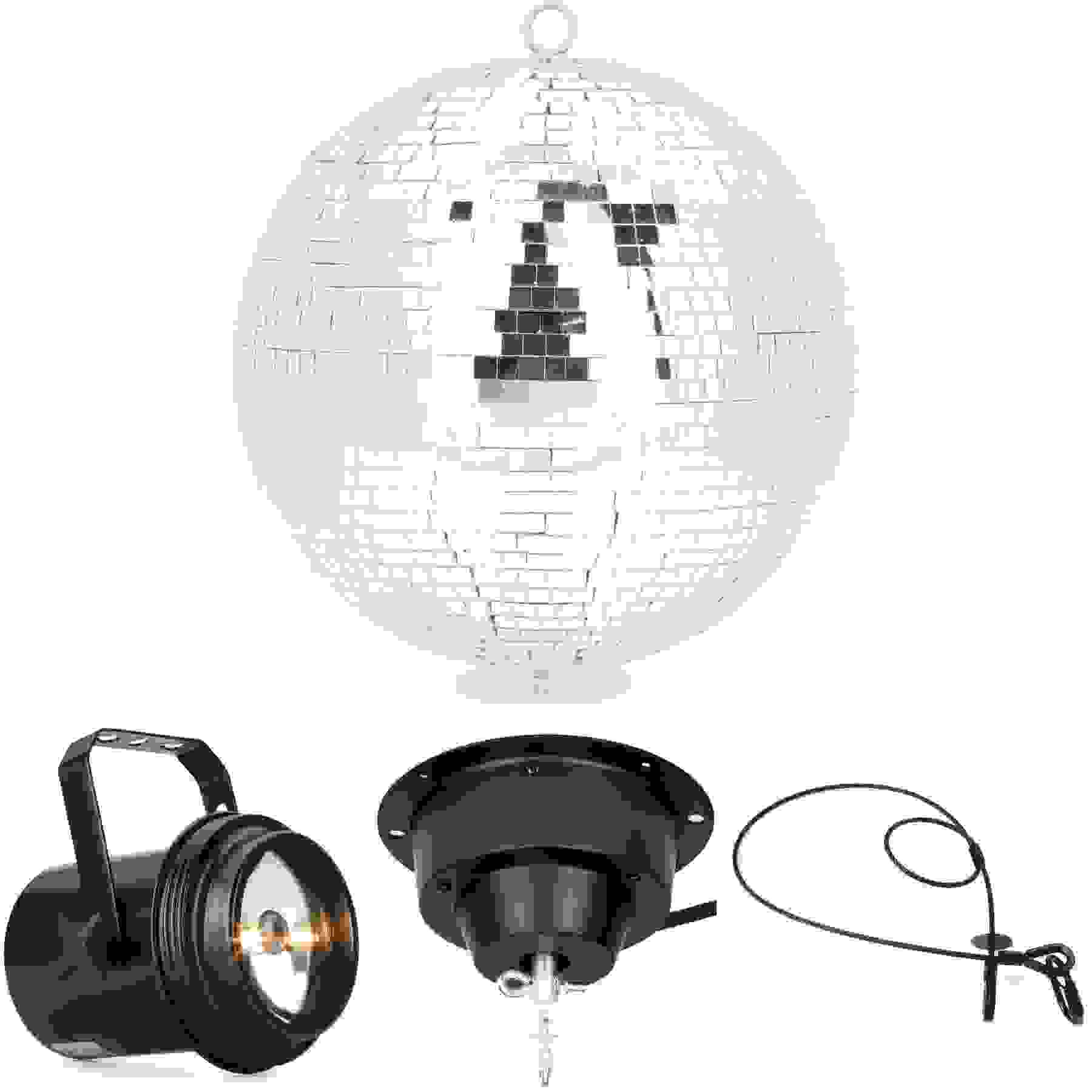 Eliminator EM12 12-inch Mirror Ball with Motor and Pinspot Light | Sweetwater
