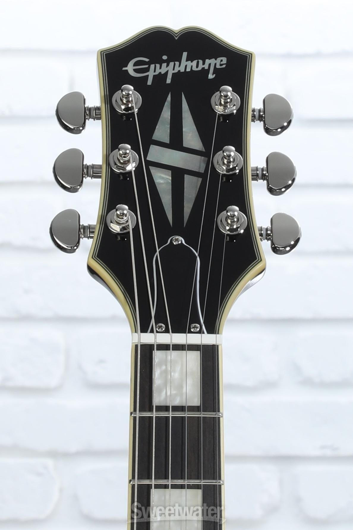 Epiphone Shinichi Ubukata ES-355 Custom Bigsby Semi-hollowbody Electric Guitar - Ebony | Sweetwater