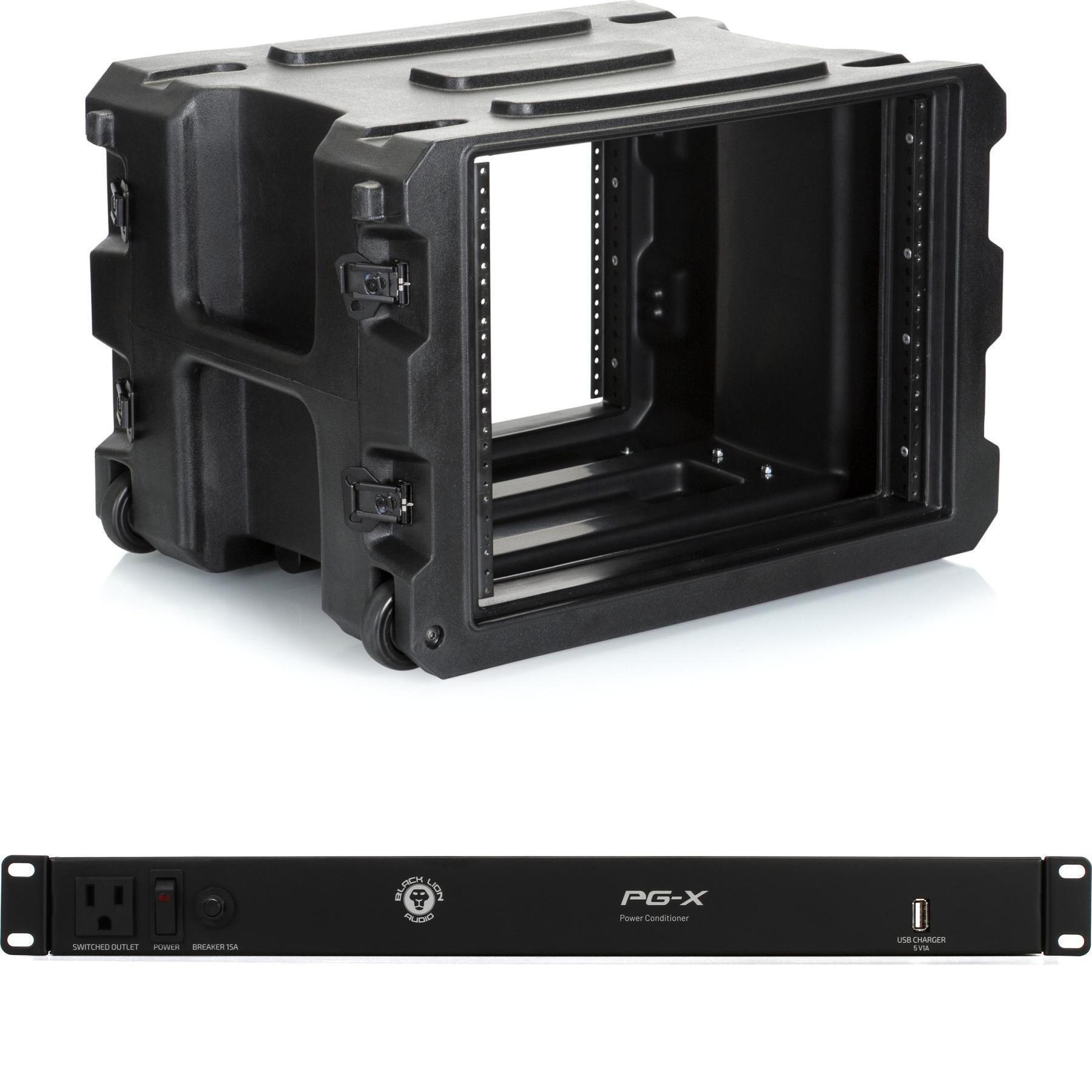 Gator G-PROR-8U-19 Pro Series Rolling Rack Case and Power Conditioner ...