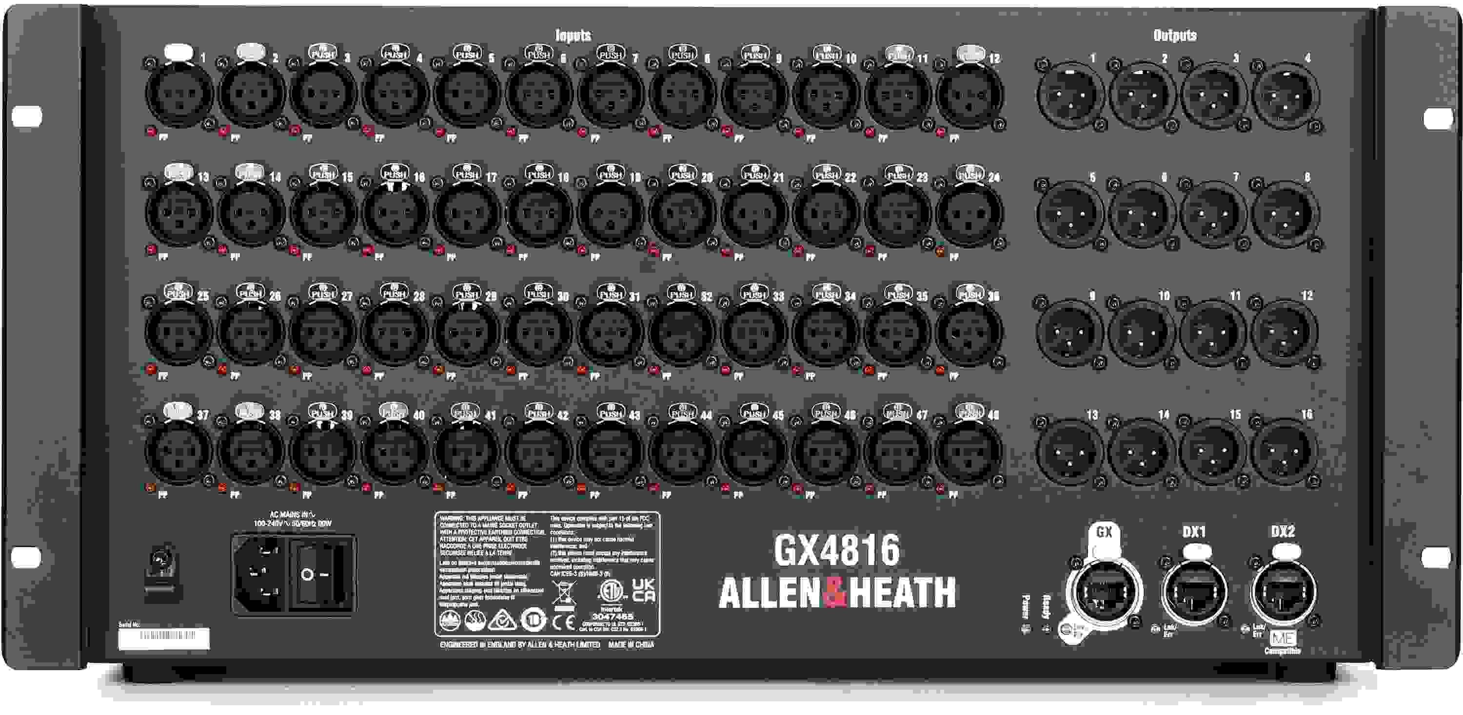 Allen & Heath GX4816 48x16 Portable GX Expander with DX Sockets ...