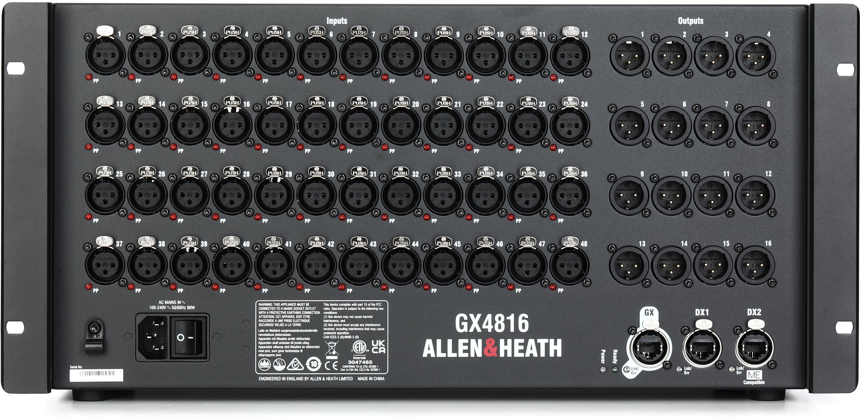 Allen & Heath GX4816 48x16 Portable GX Expander with DX Sockets ...