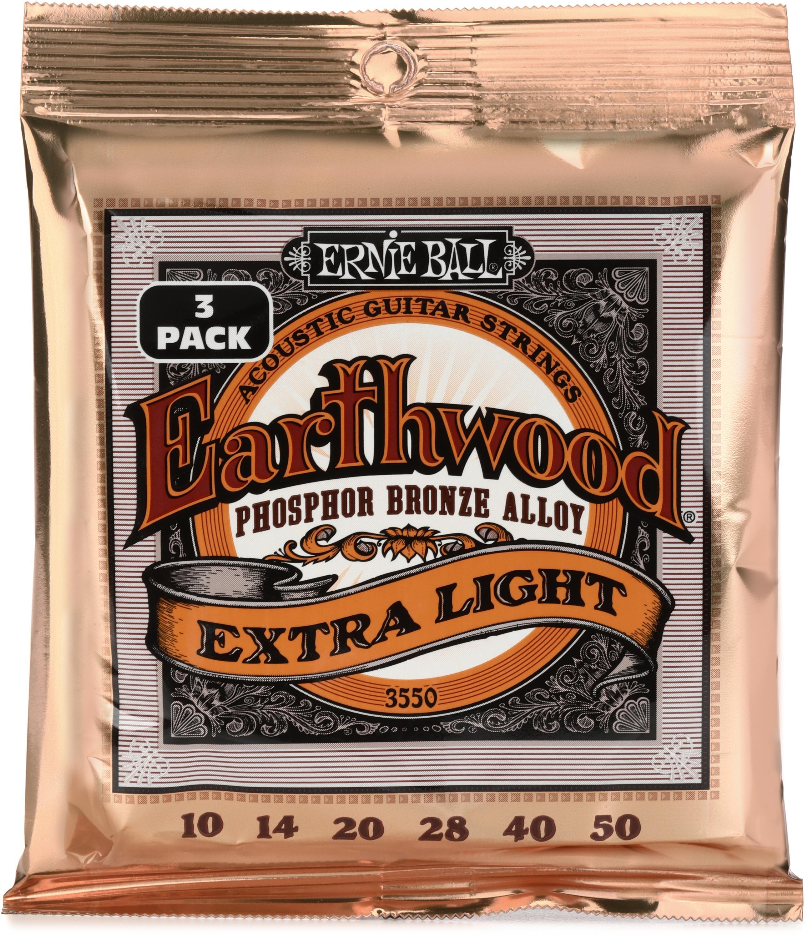 Ernie Ball 3550 Earthwood Phosphor Bronze Acoustic Guitar Strings ...