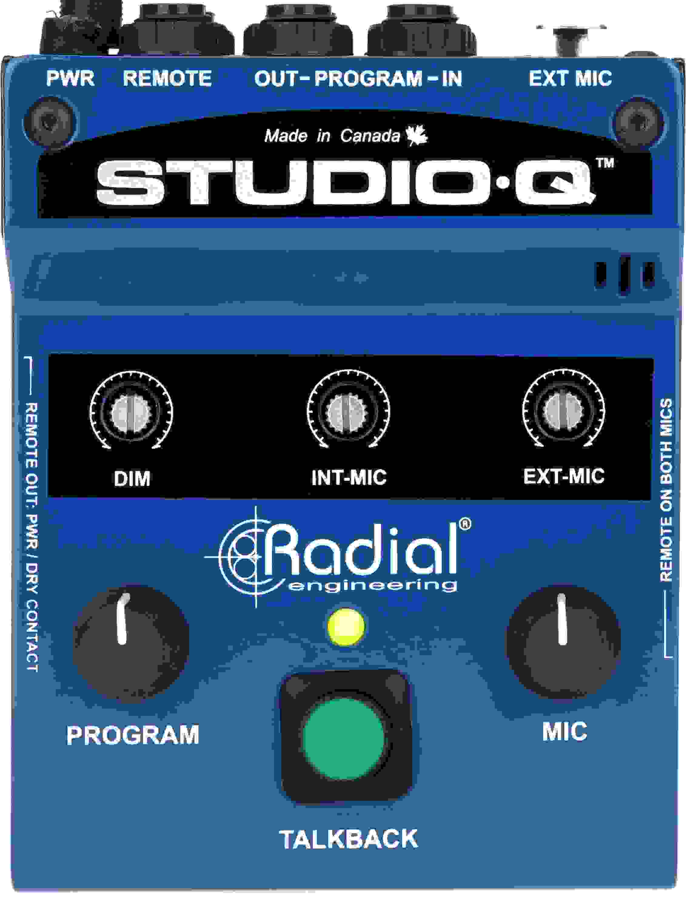 Radial Studio-Q Desktop Cue & Talkback Controller | Sweetwater