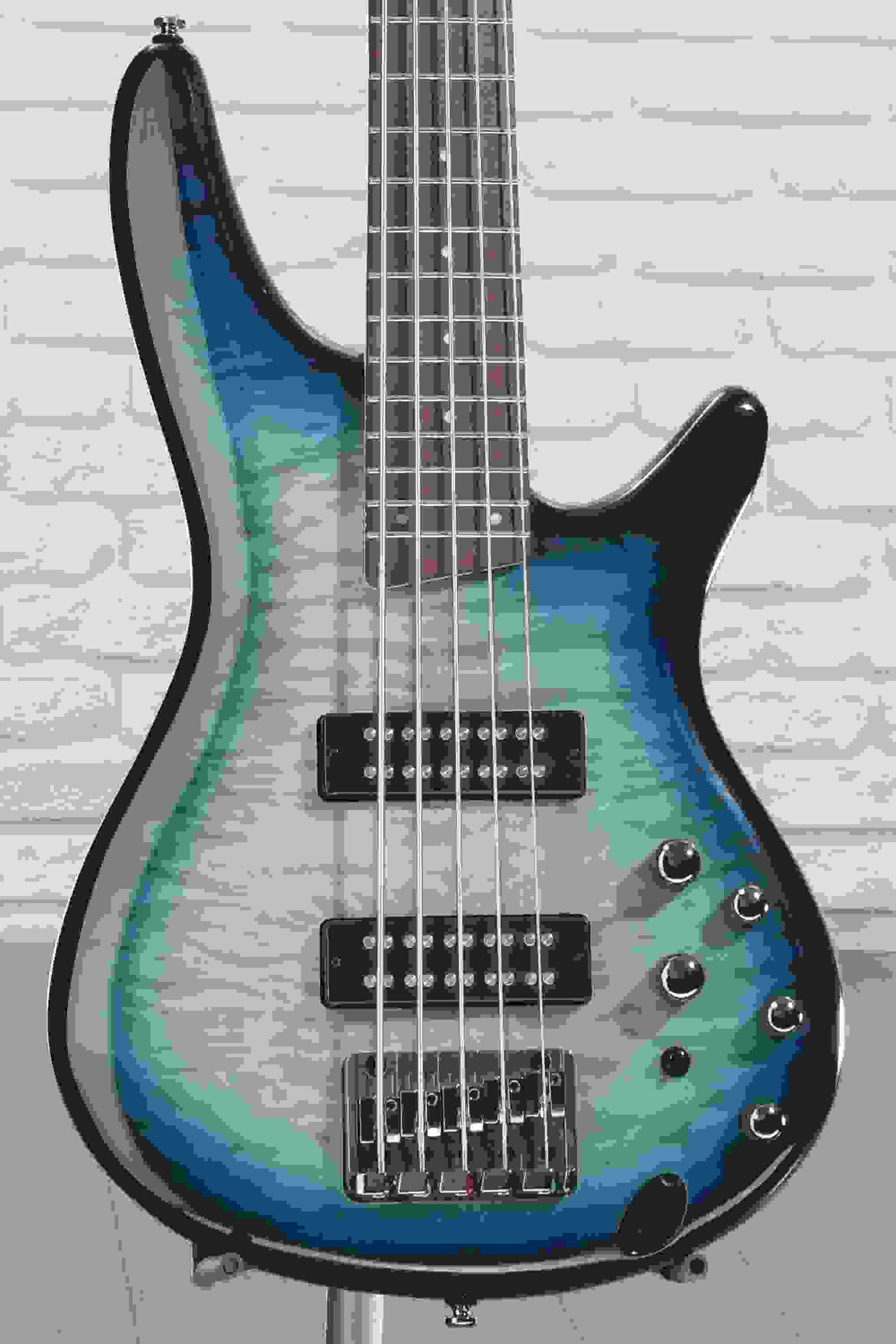 Ibanez SR Standard SR405EQM 5-string Bass Guitar - Stained Cosmic Blue ...