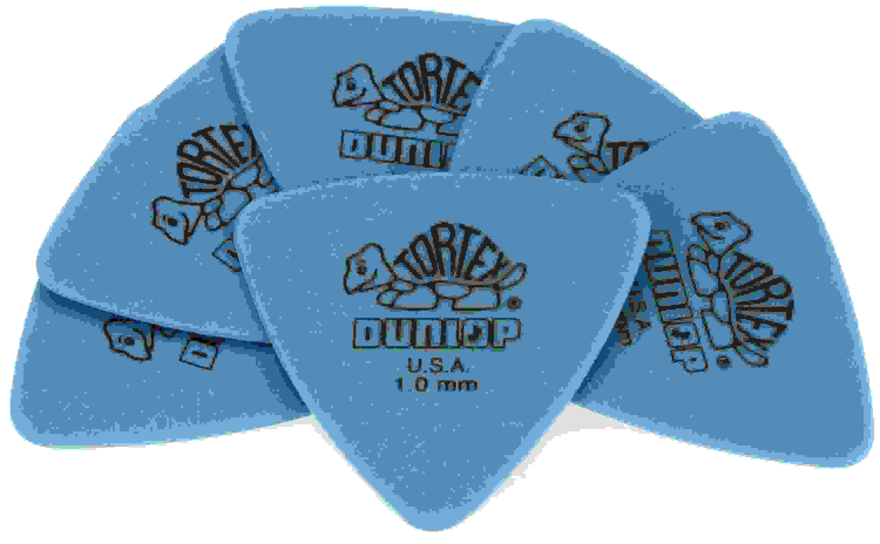 Dunlop Tortex Triangle Guitar Picks - 1.0mm Blue (6-pack) | Sweetwater