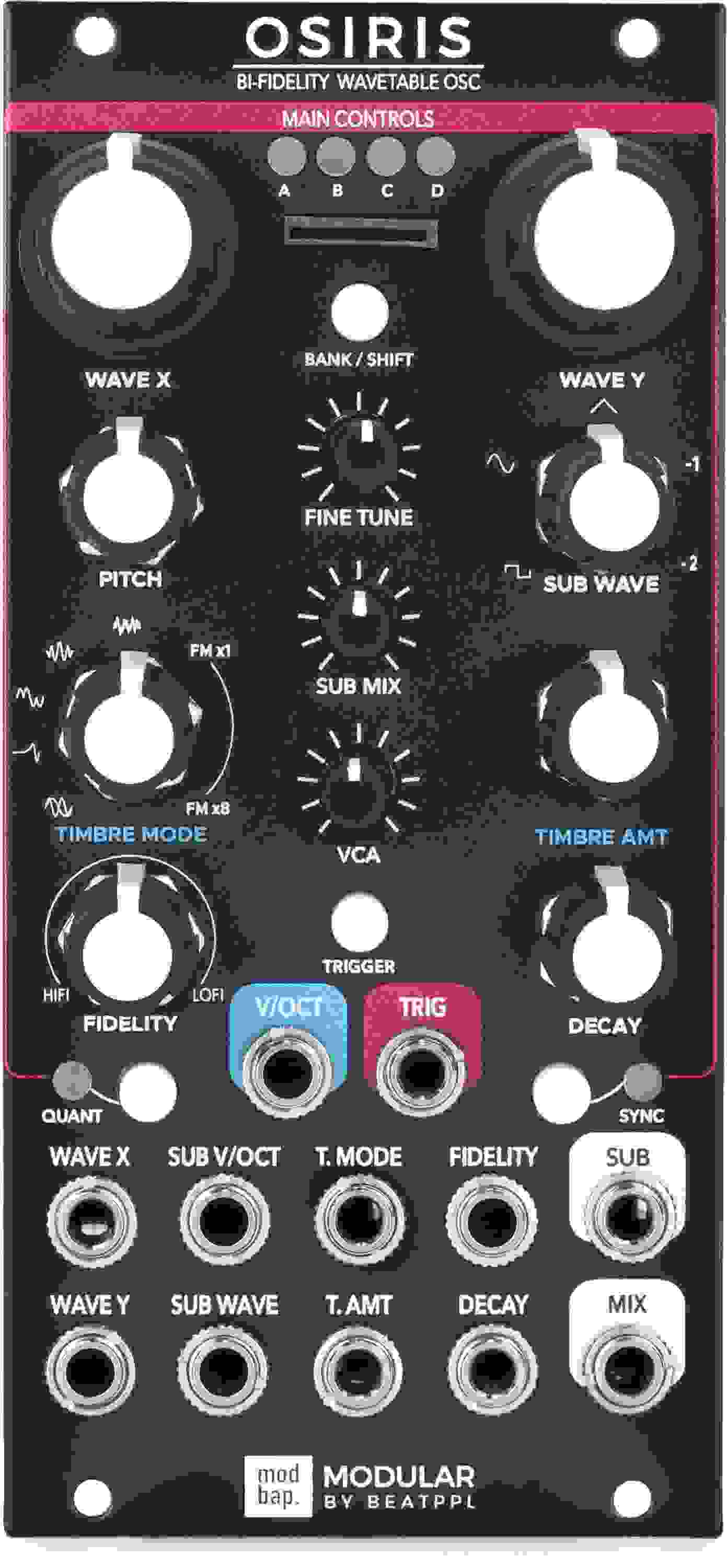 Modbap Modular Osiris Bi-fidelity Wavetable Oscillator Eurorack Module | Sweetwater