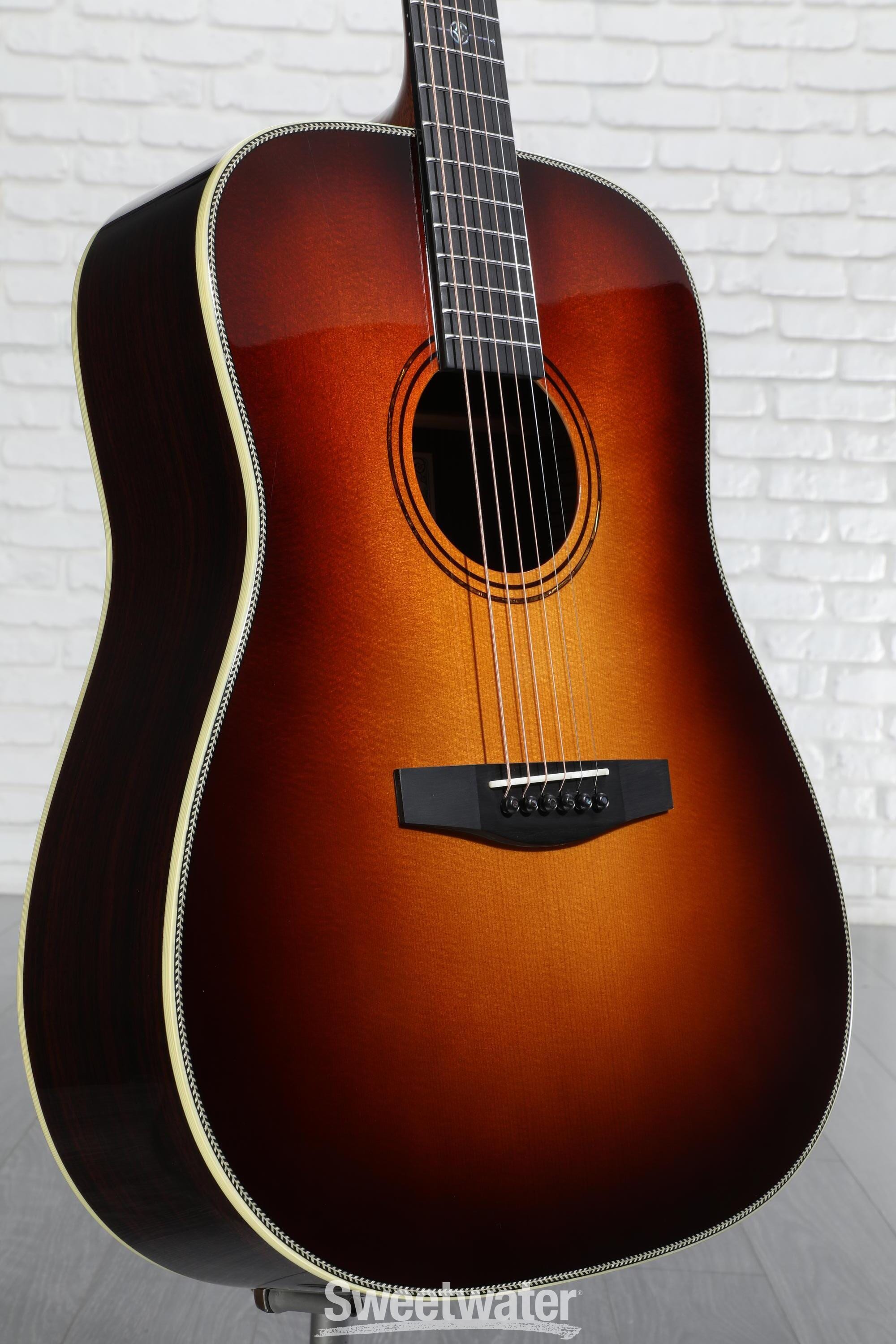 Alvarez LD70e Herringbone Sunset Laureate Series Dreadnought Acoustic ...