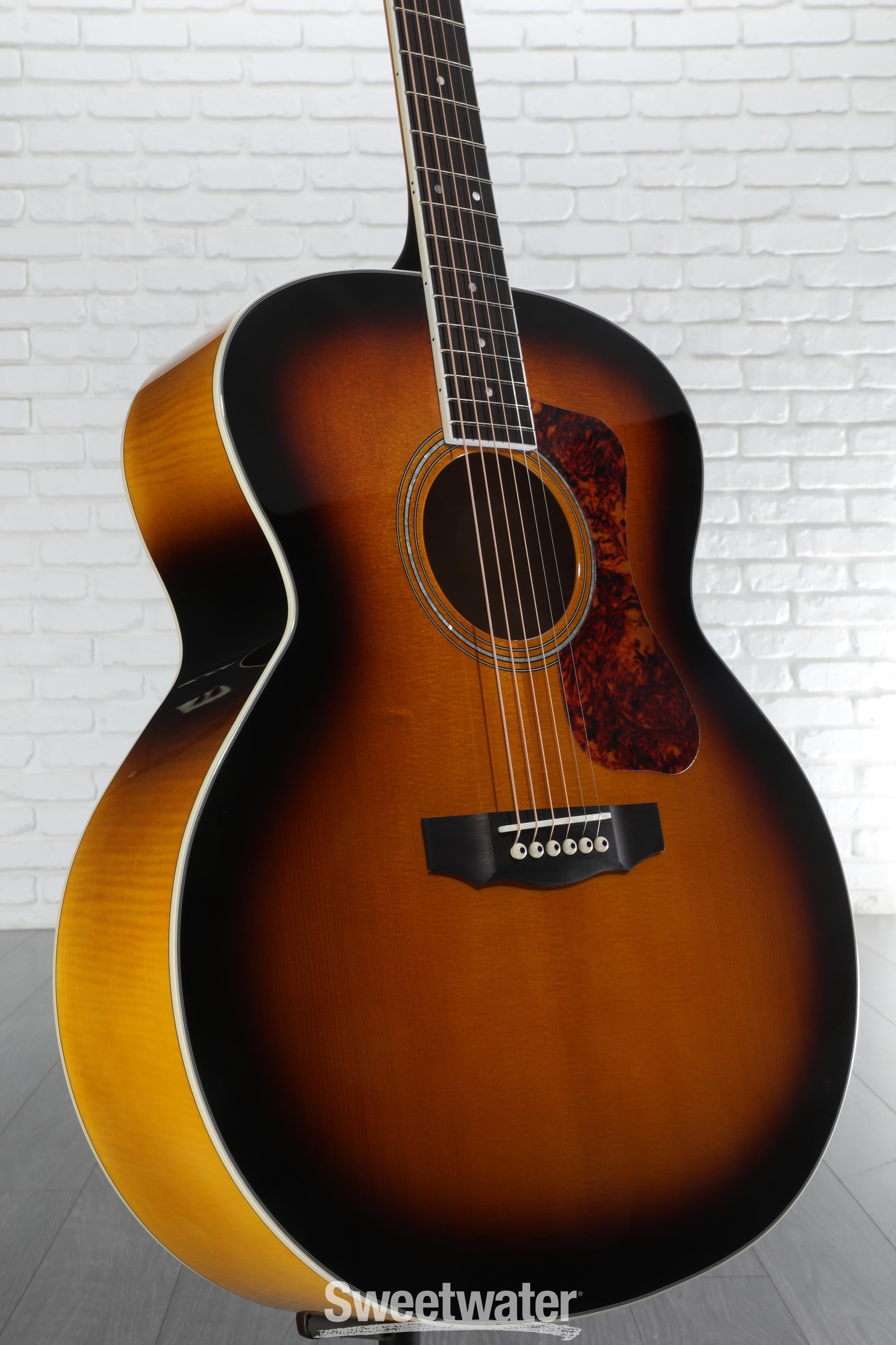 Guild F-250E Deluxe Acoustic-Electric Guitar - Antique Burst | Sweetwater
