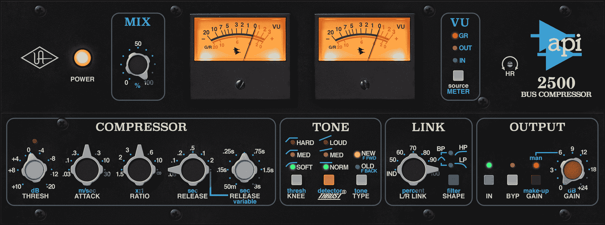 Universal Audio API 2500 Bus Compressor UAD Plug-in | Sweetwater