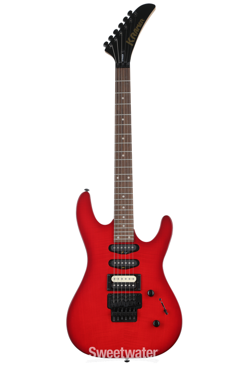 Kramer Striker Figured HSS Electric Guitar - Transparent Red Kramer Striker Figured HSS Electric Guitar - Transparent Red