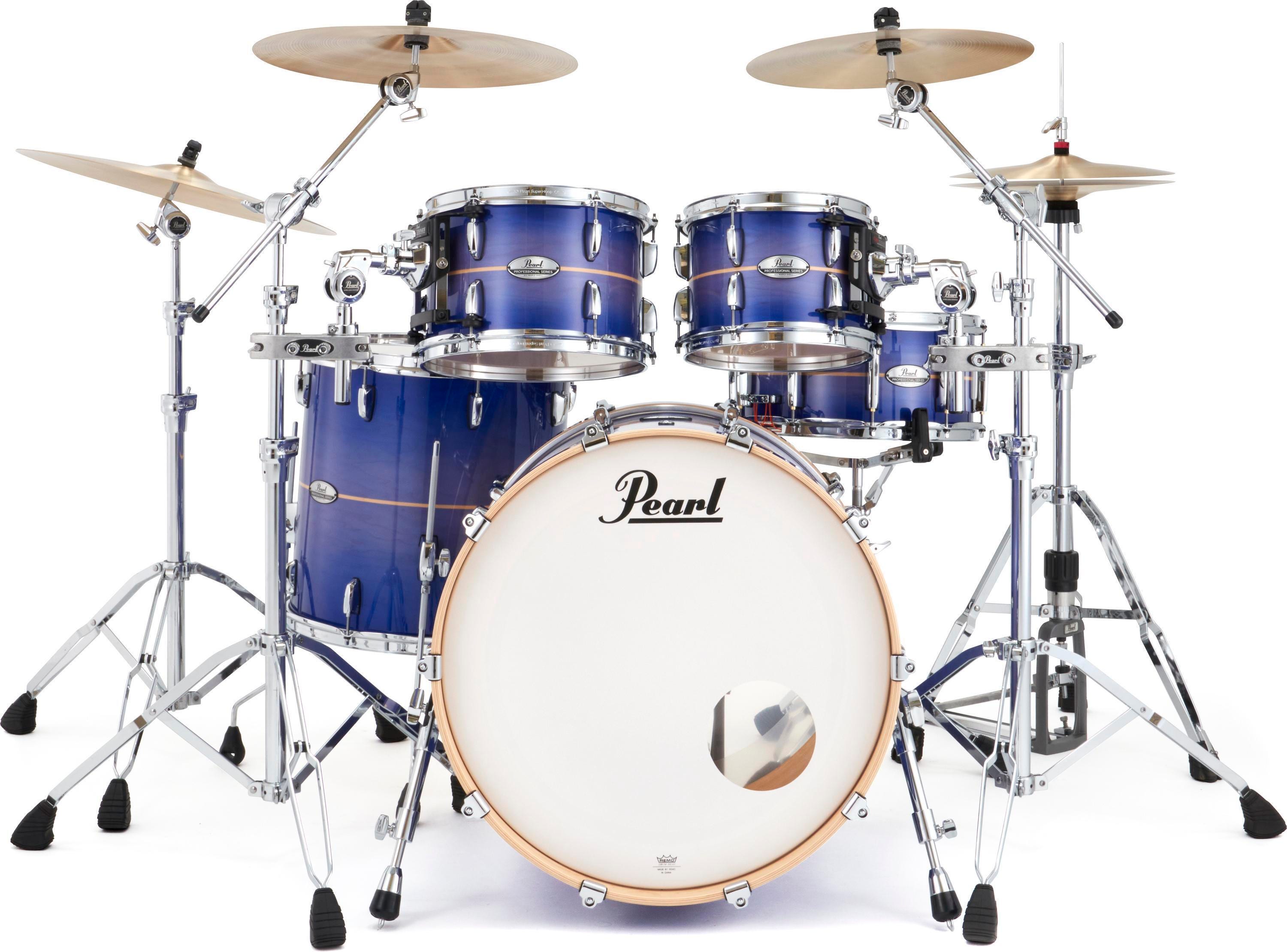 Pearl Professional Maple 4-piece Shell Pack - Royal Blue Burst Stripe ...