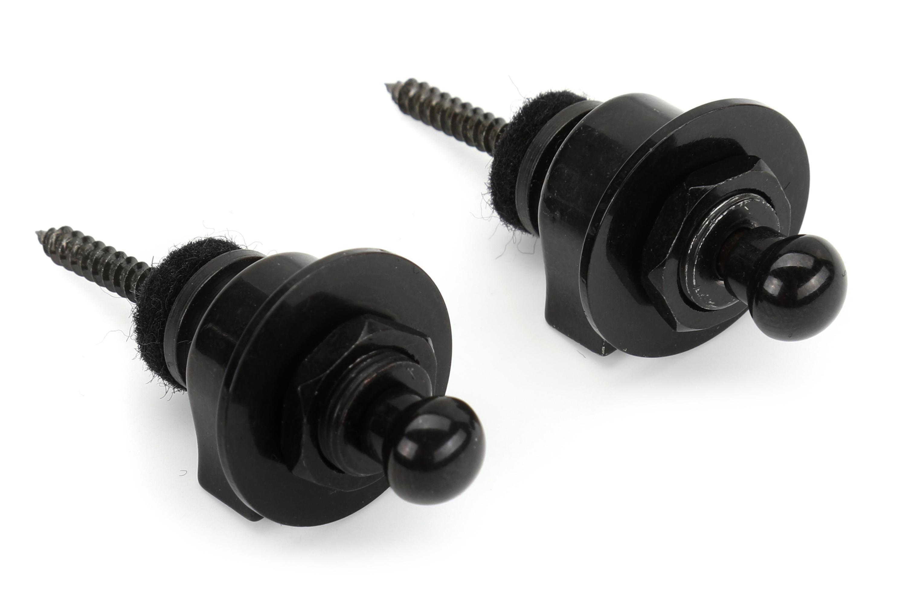 Fender Strap Locks and Buttons Set - Black | Sweetwater
