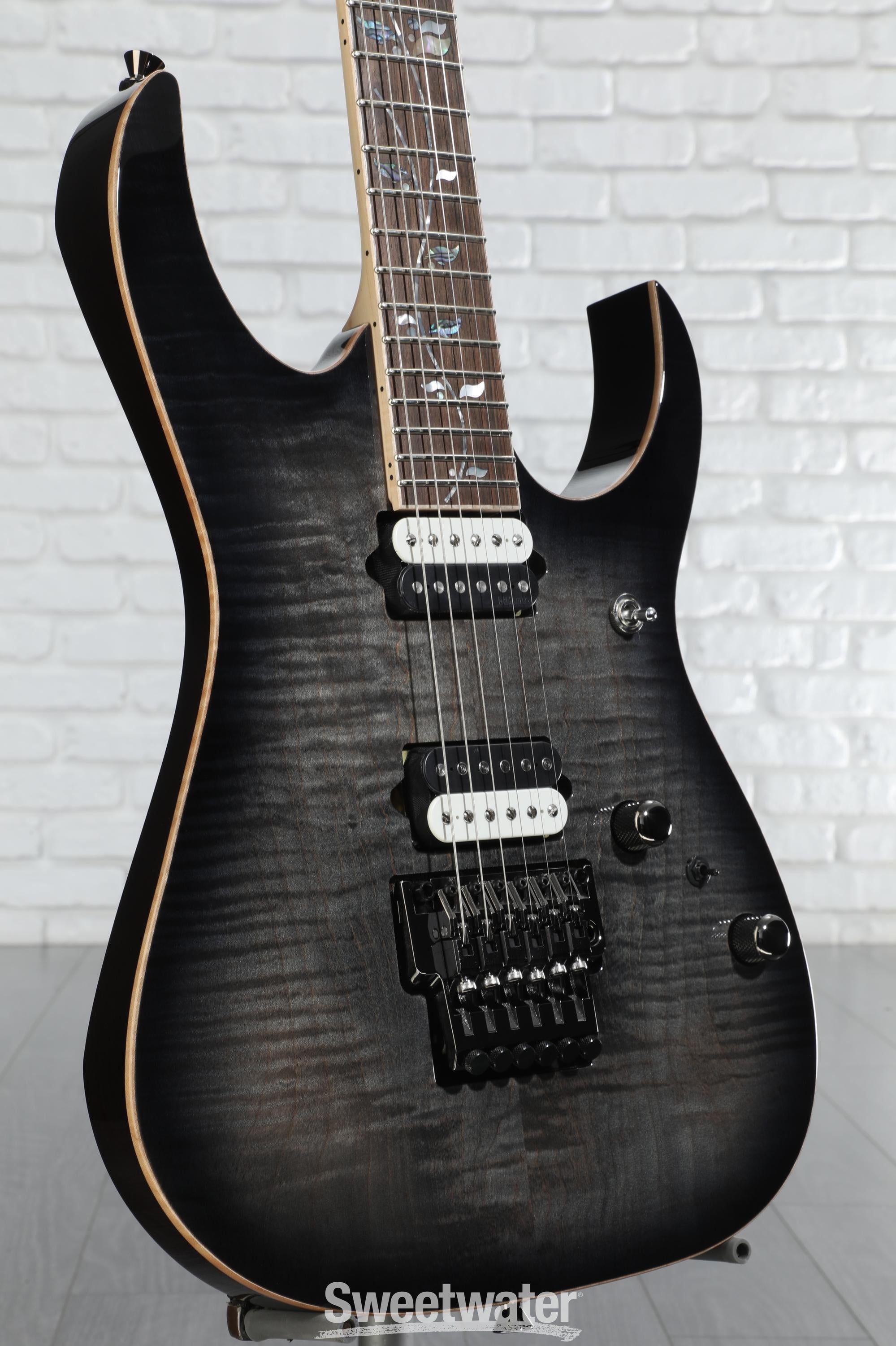 Ibanez J Custom RG8520 Electric Guitar - Black Rutile | Sweetwater