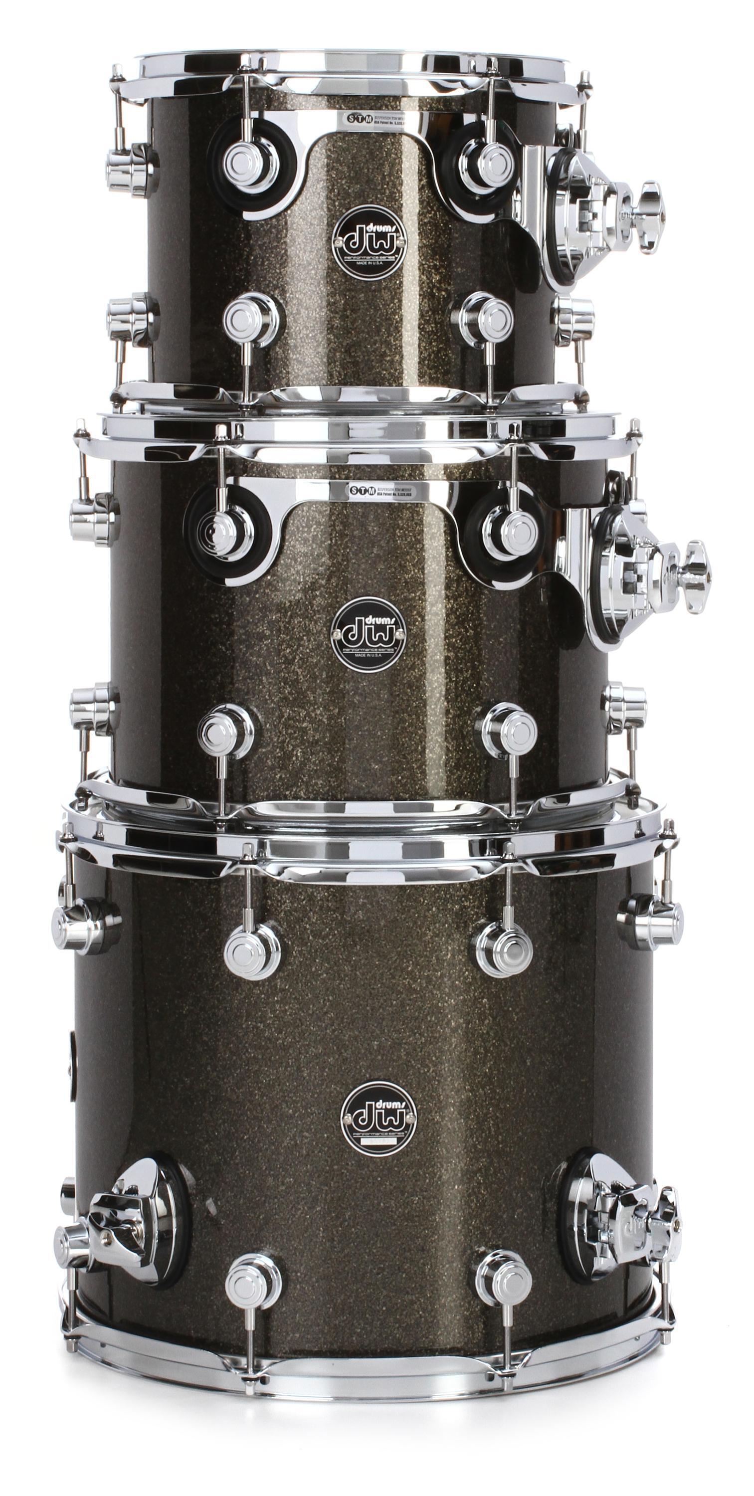 DW Performance Series 3-piece Tom Pack - Pewter Sparkle FinishPly ...