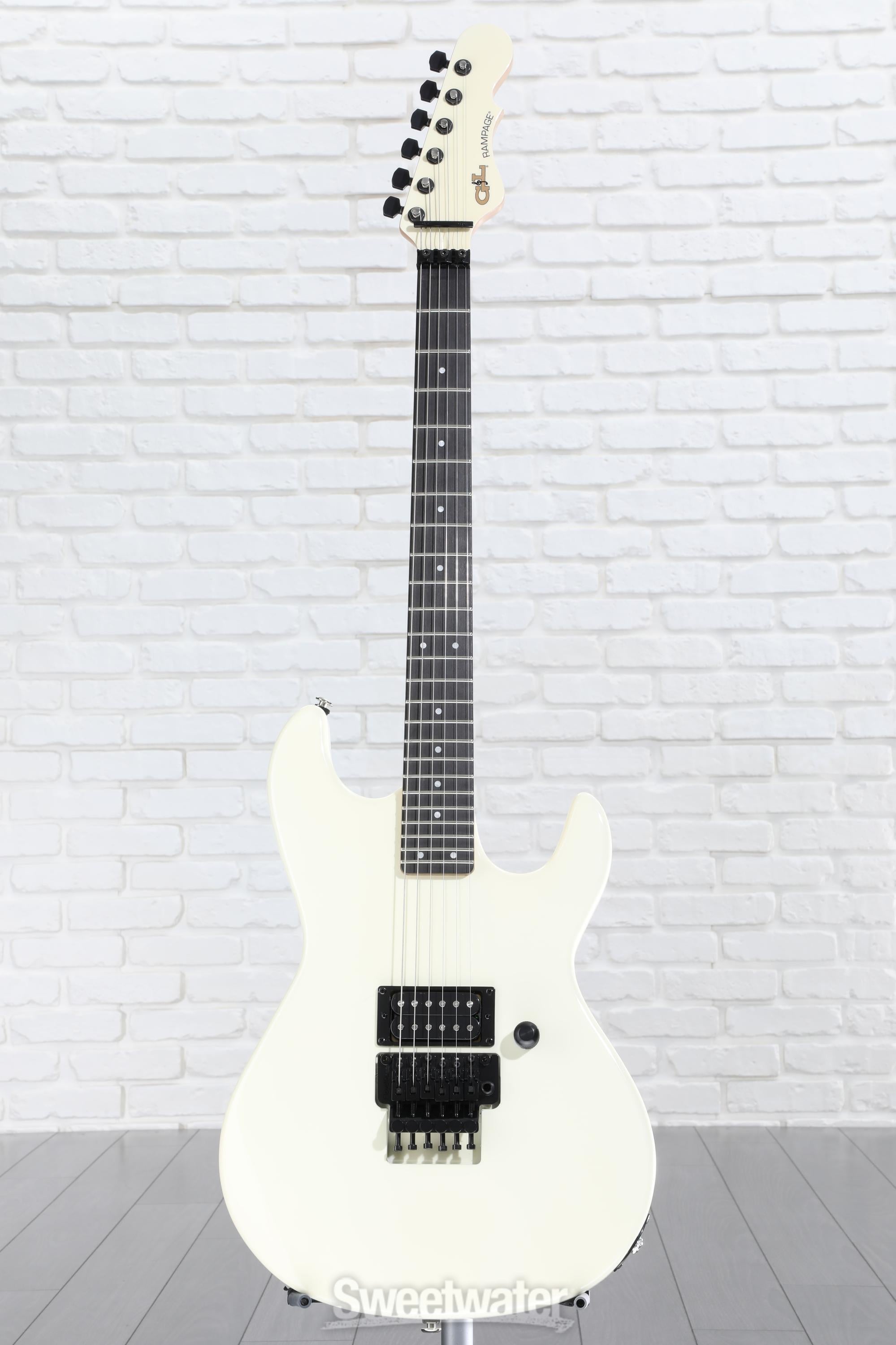G&L Fullerton Deluxe Rampage 24 Electric Guitar - Ivory with Ebony ...