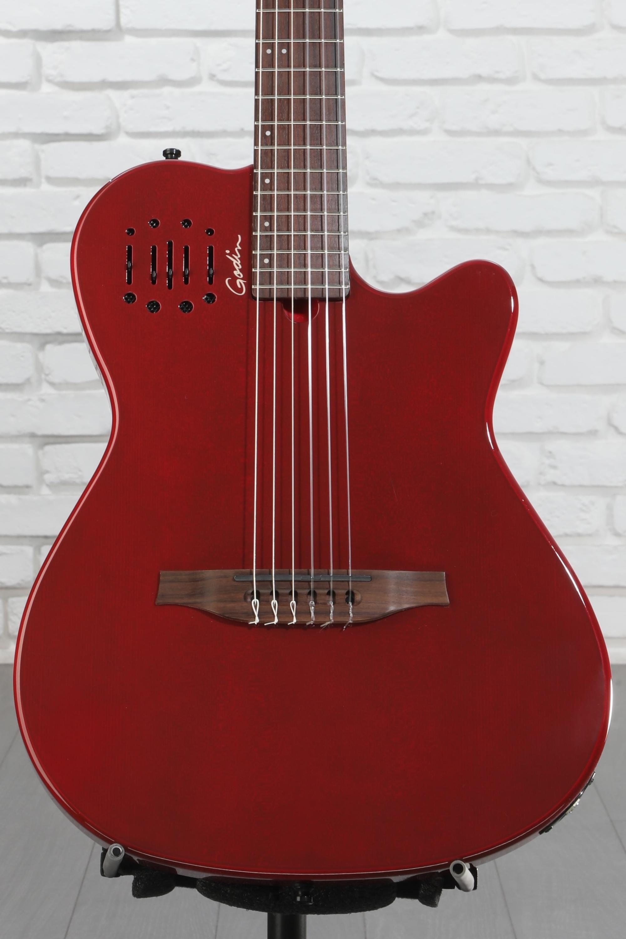 Godin Multiac Mundial Nylon Acoustic-electric Guitar - Aztek Red ...