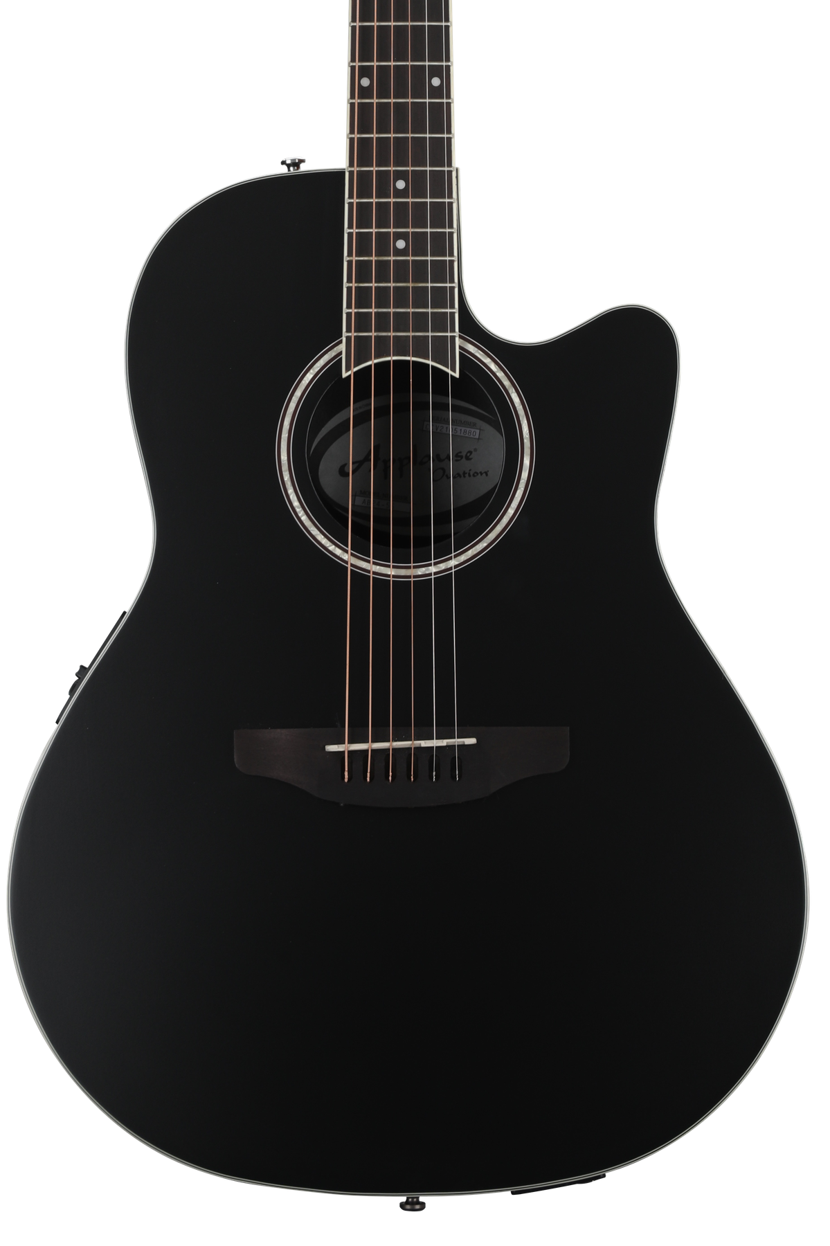 Ovation Applause AB24-5S Mid-depth Acoustic-electric Guitar - Black ...