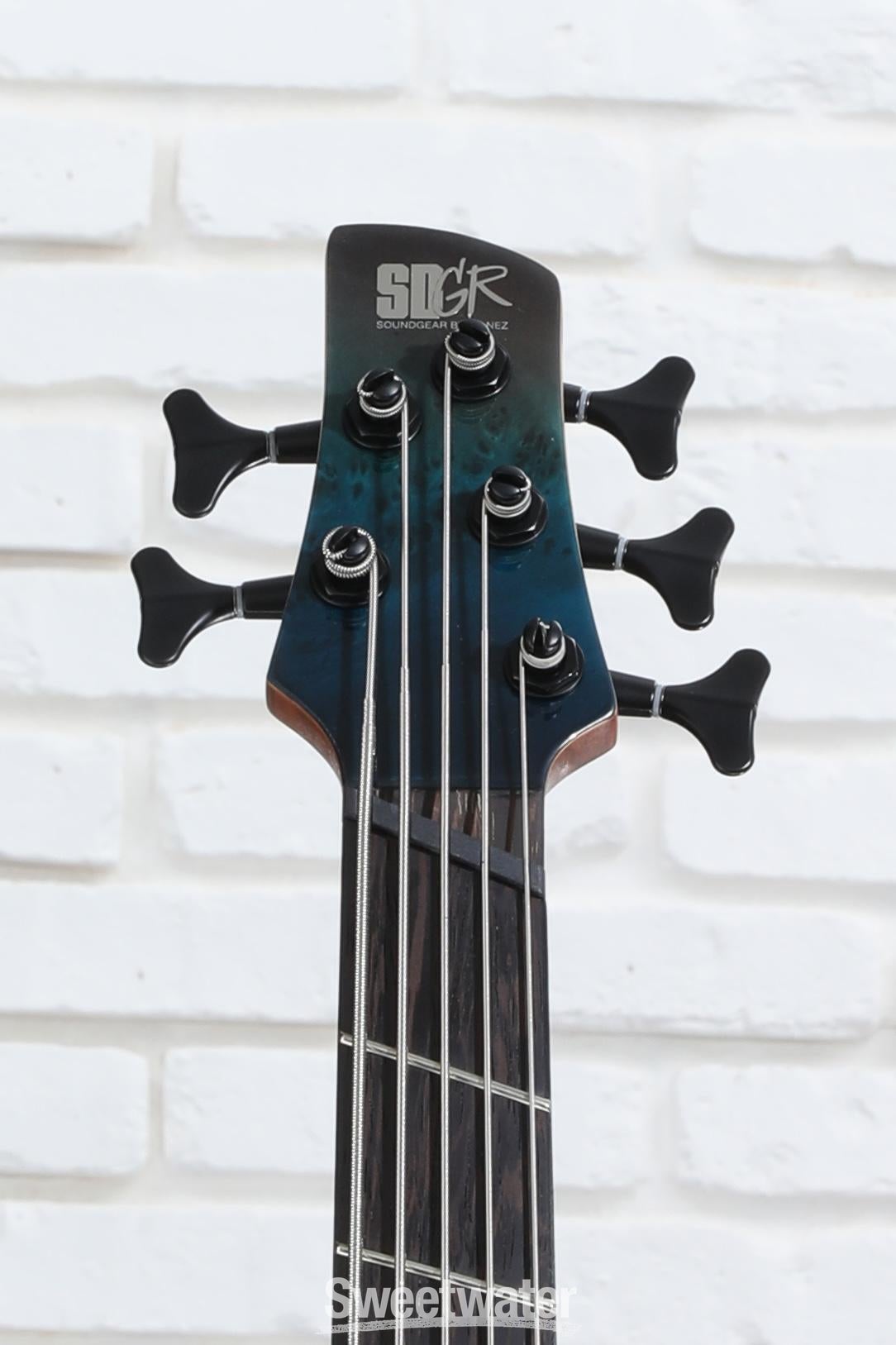 Ibanez Bass Workshop SRMS805 Multi-scale 5-string Bass Guitar - Tropical Seafloor | Sweetwater