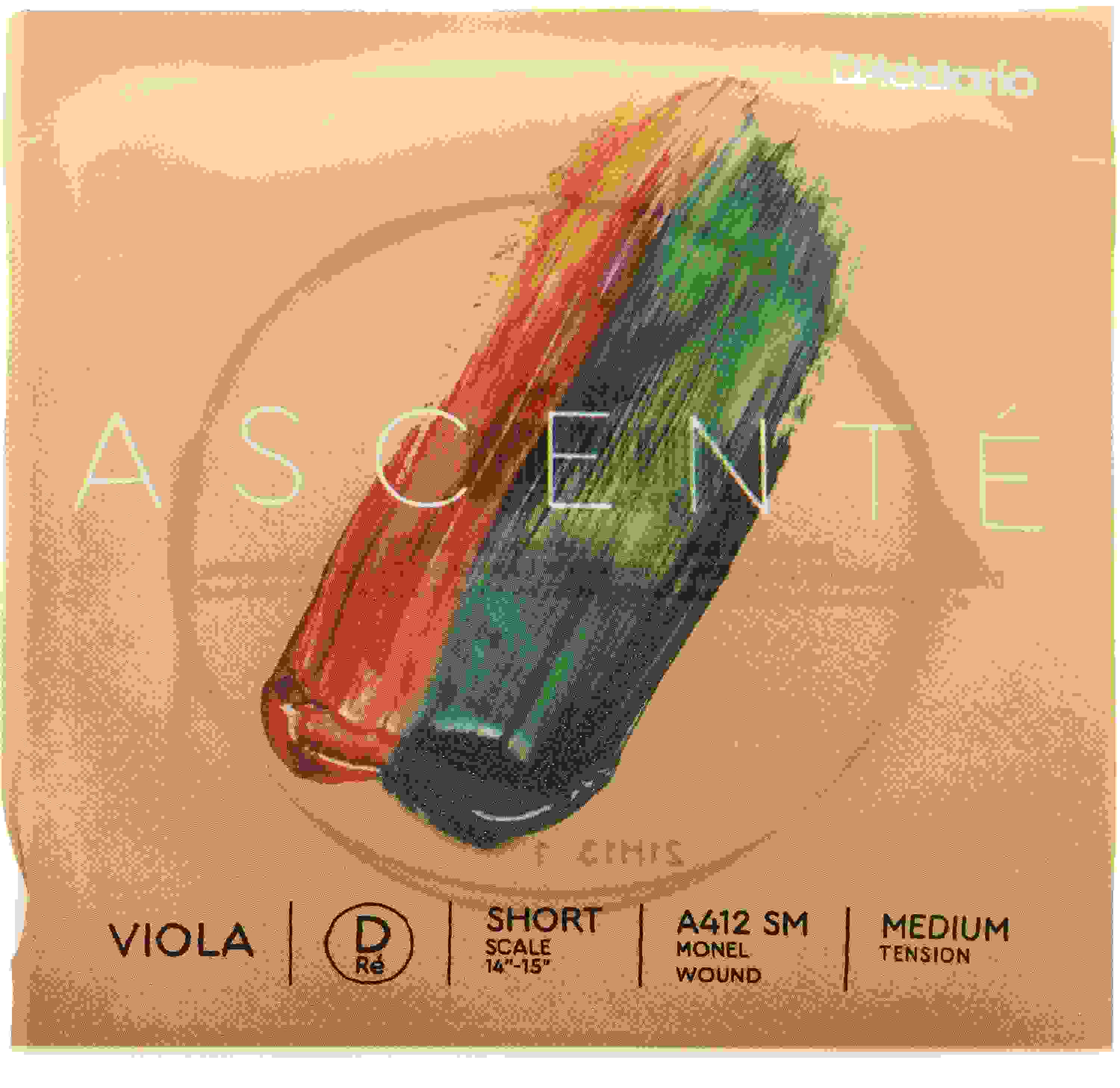 D'Addario A412 SM Ascente Viola D String - Short Scale, Medium Tension | Sweetwater