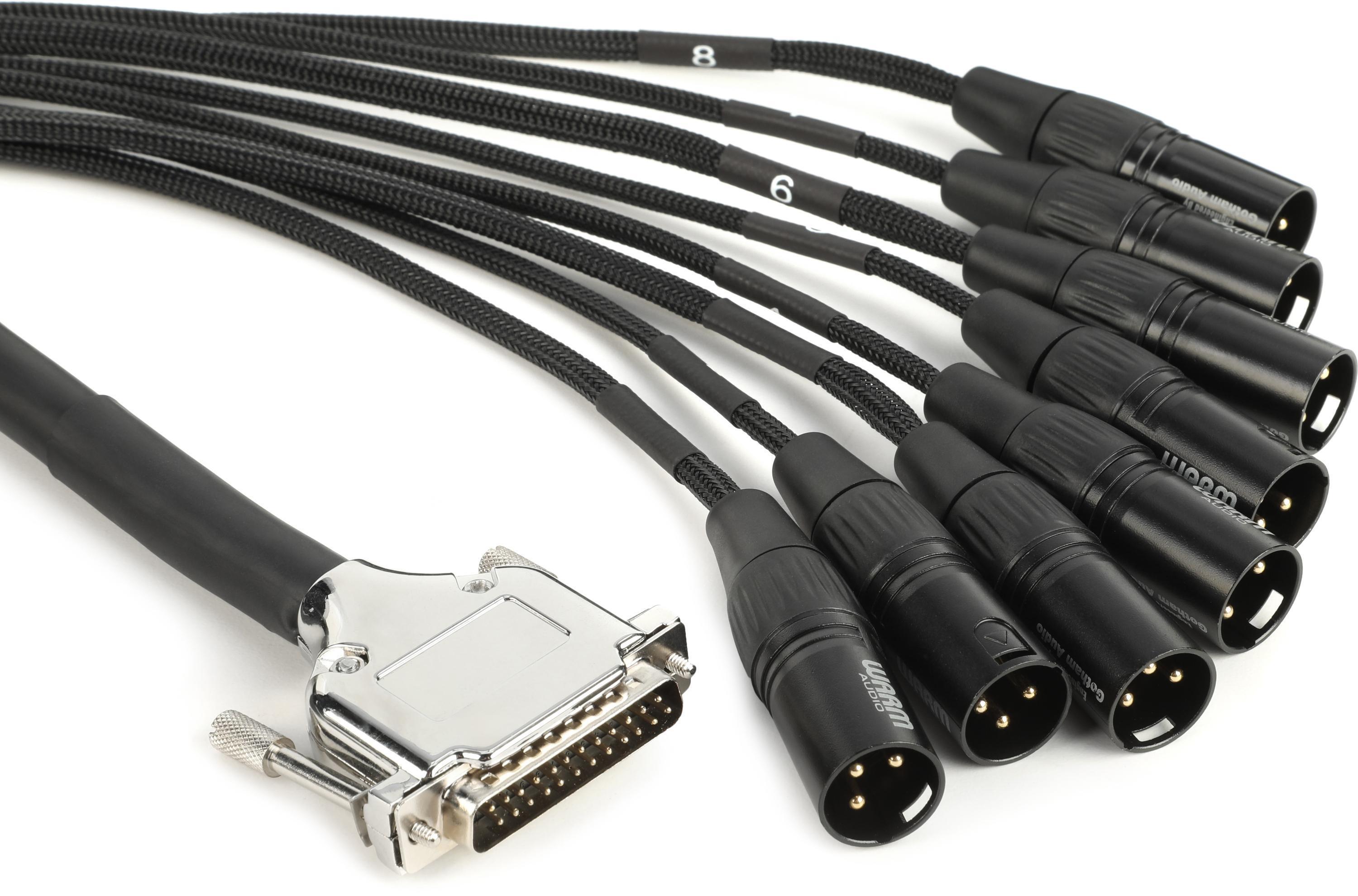Warm Audio Premium 8-channel DB25 to XLRM Audio Breakout Cable - 20 ...