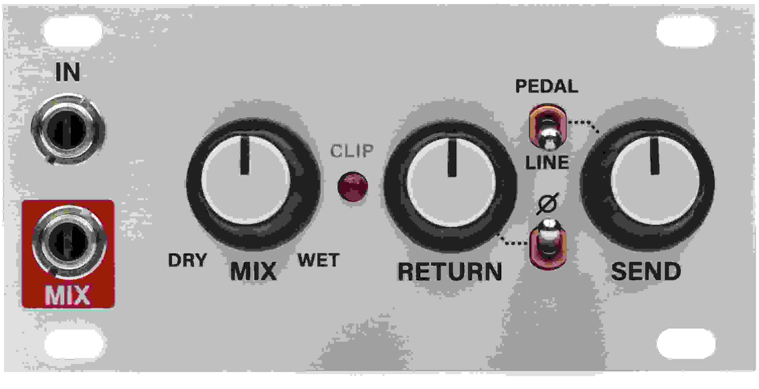 Intellijel Pedal I/O 1U Effects Pedal Send/Return Module and High Impedance Instrument Input ...