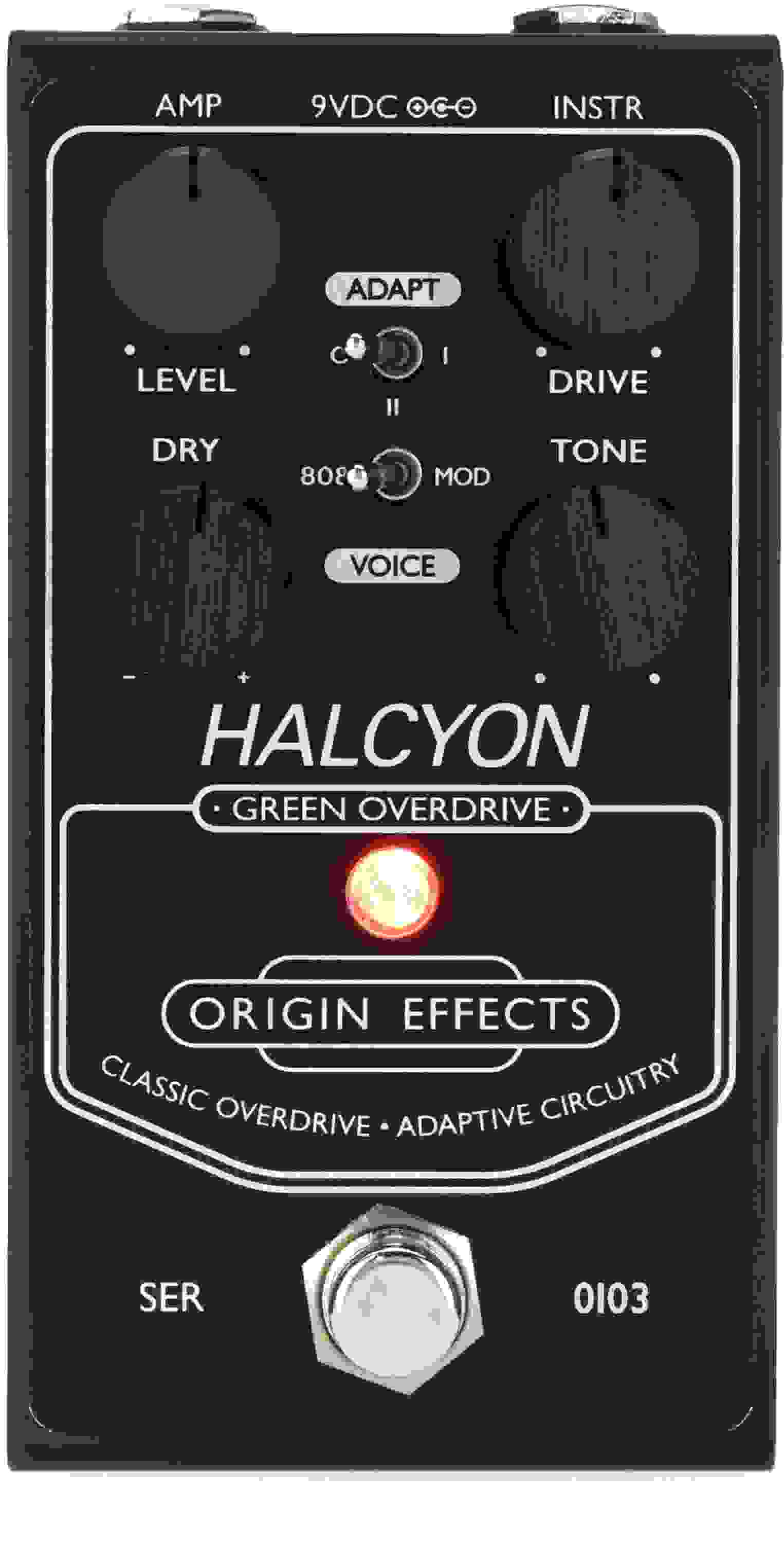Origin Effects Halcyon Green Overdrive Pedal - Black Edition | Sweetwater