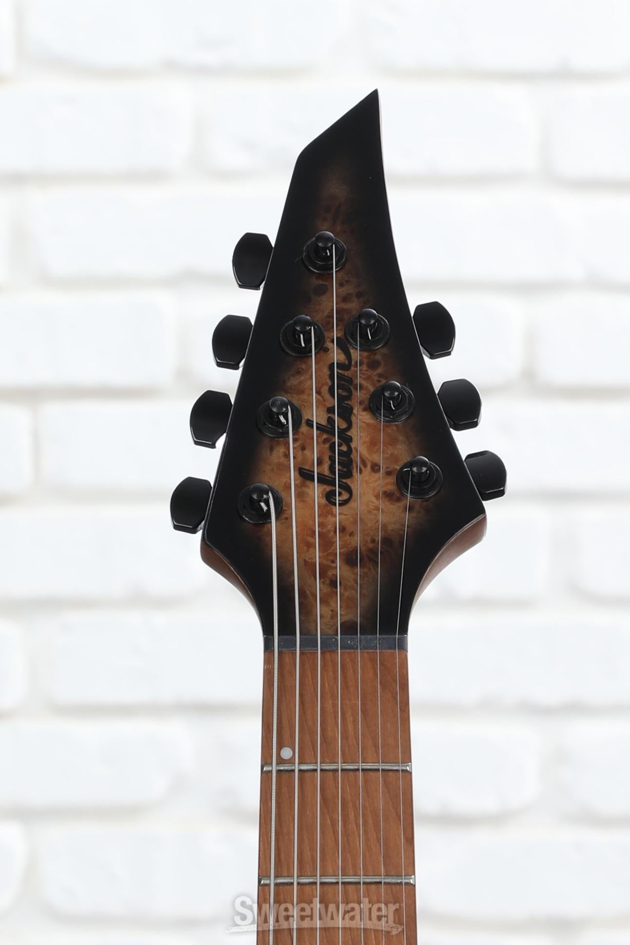 Jackson Signature Misha Mansoor Juggernaut HT7P - Black Burst Burl ...