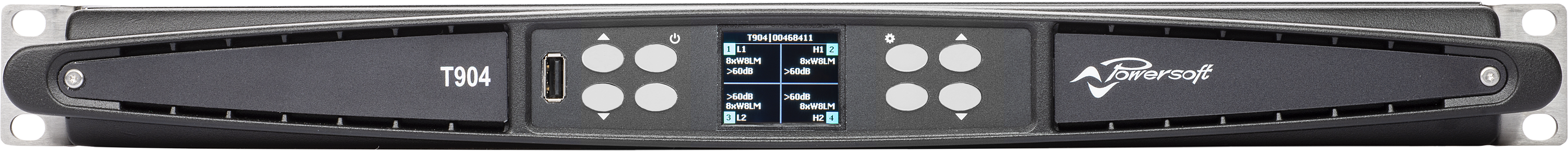 Powersoft T904 8,000-watt 4-channel Power Amplifier with Dante | Sweetwater