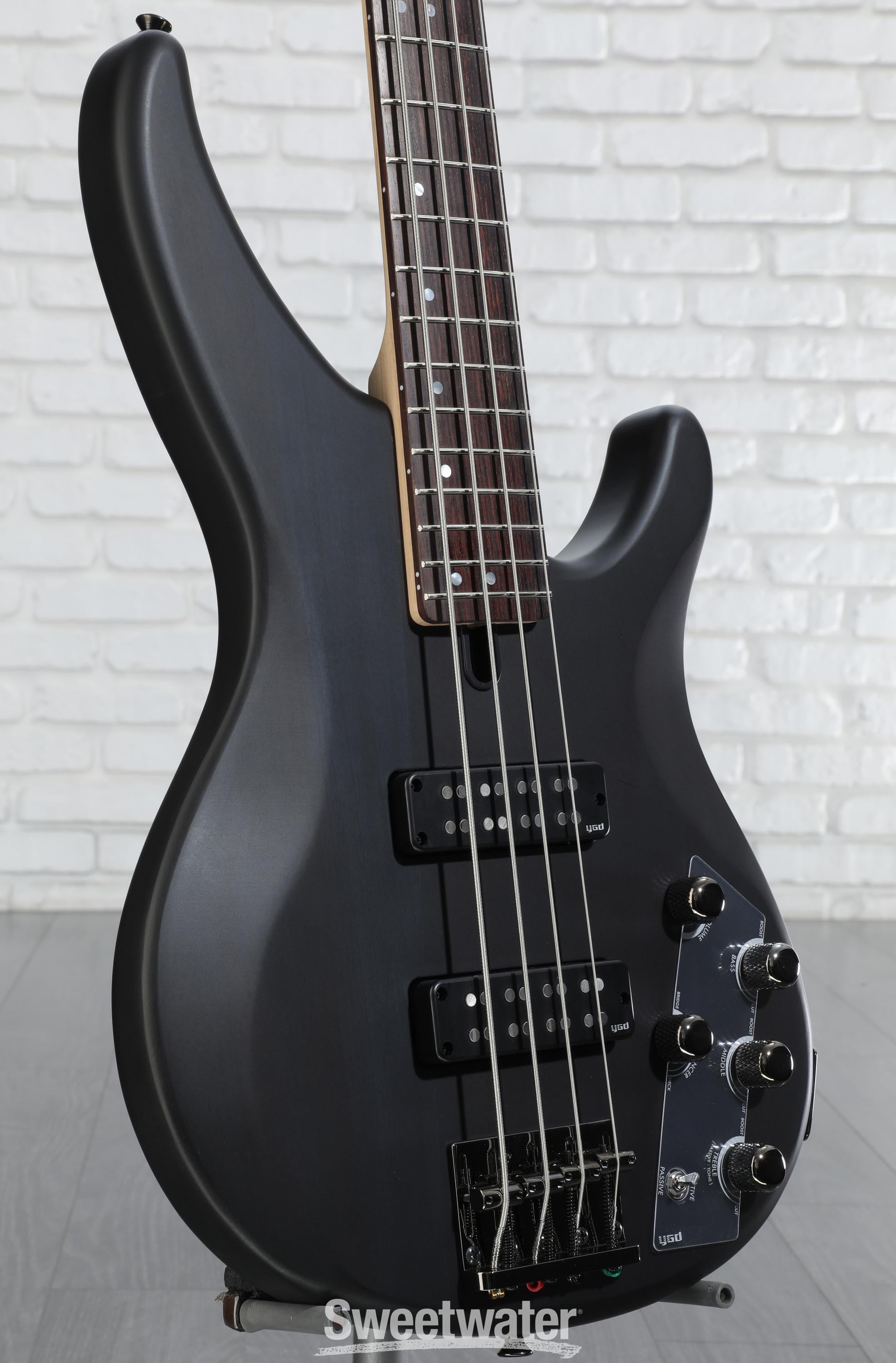 Yamaha TRBX504 4-string Bass Guitar - Translucent Black | Sweetwater