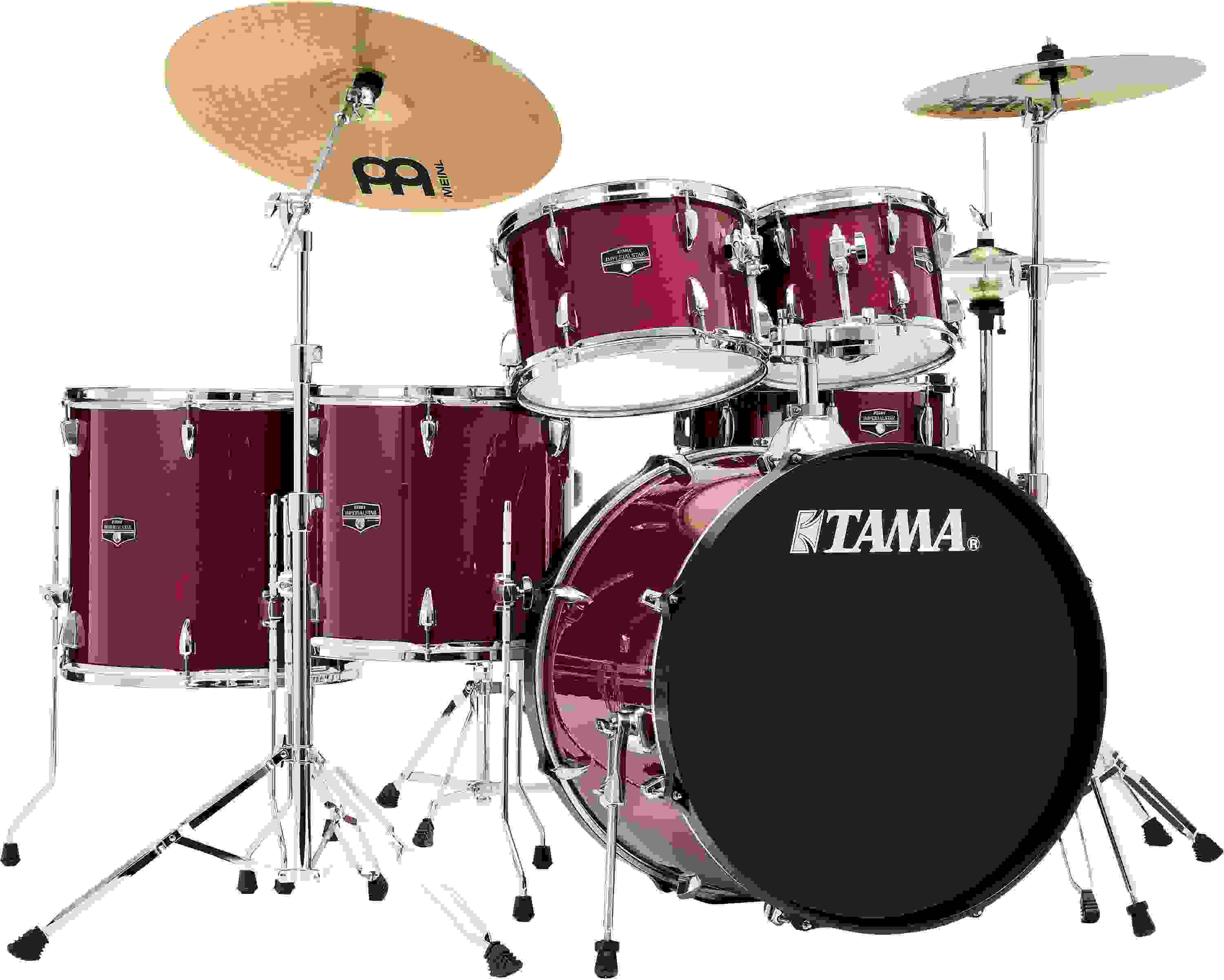 Tama Imperialstar 6-piece Drum Set with Snare Drum and Meinl Cymbals ...