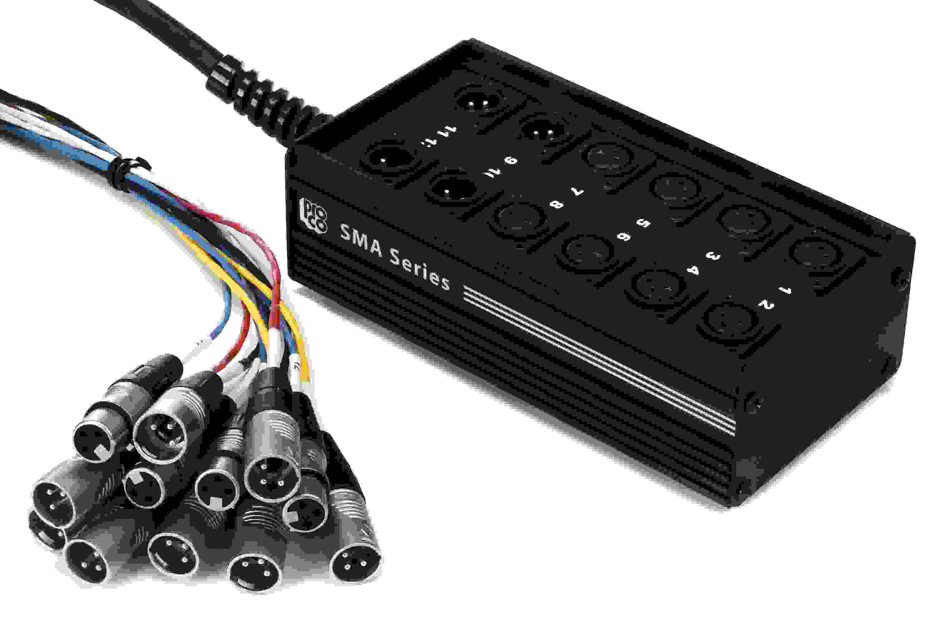 Pro Co SMA0804FBX-25 SMA Series 8x4 Stage Snake with XLR Returns - 25 ...