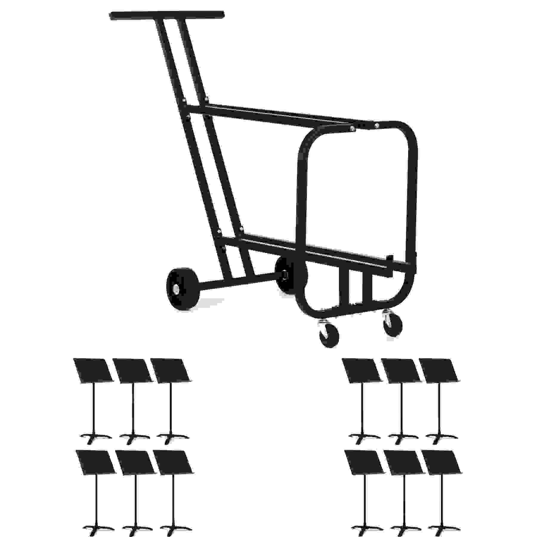 Manhasset Model 1920 Short Music Stand Cart with 12 Model 48 Symphony ...