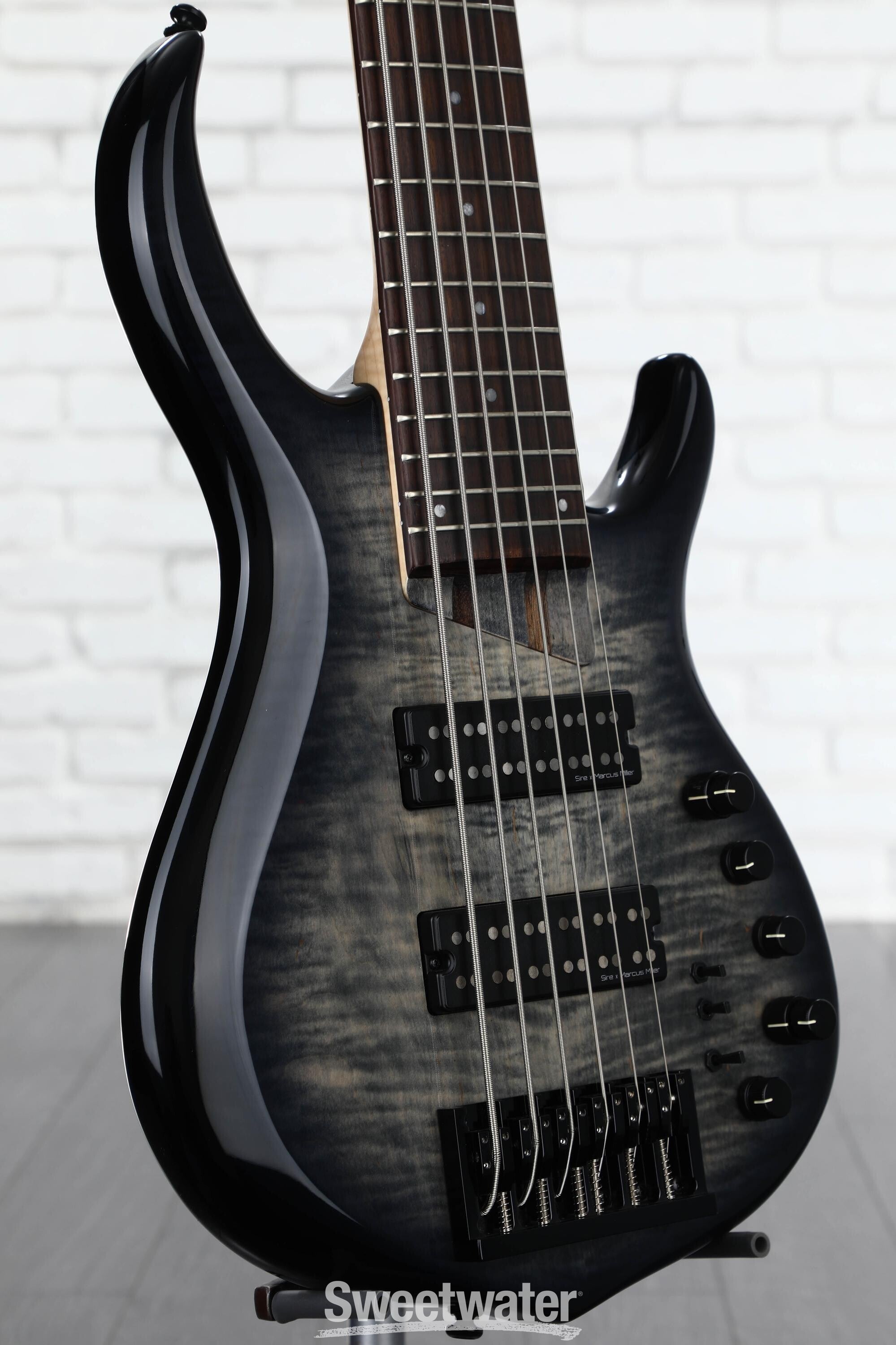 Sire Marcus Miller M7 6-string Bass Guitar - Transparent Black | Sweetwater
