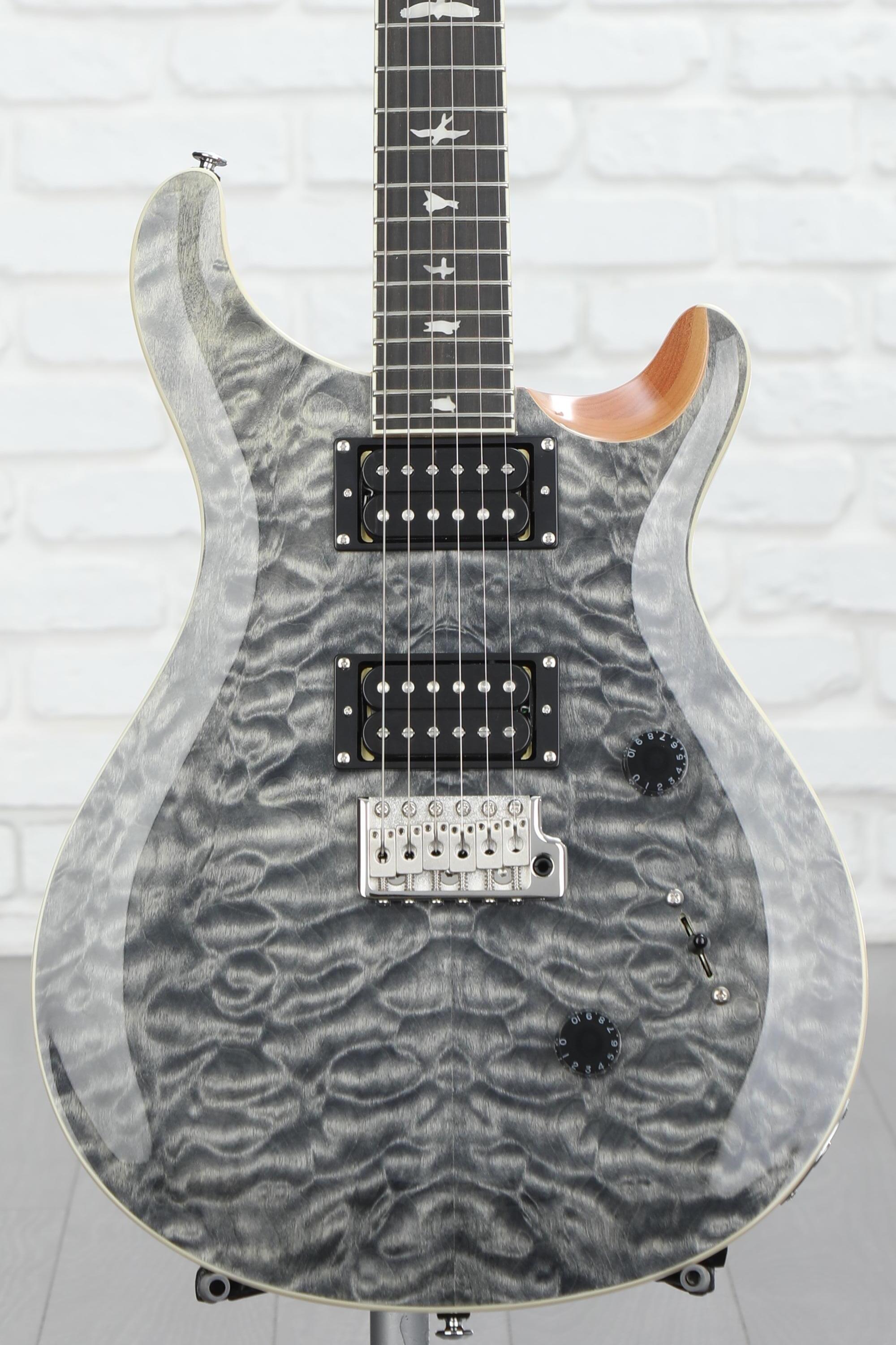 PRS SE Custom 24 Electric Guitar - Quilt Charcoal, Sweetwater Exclusive