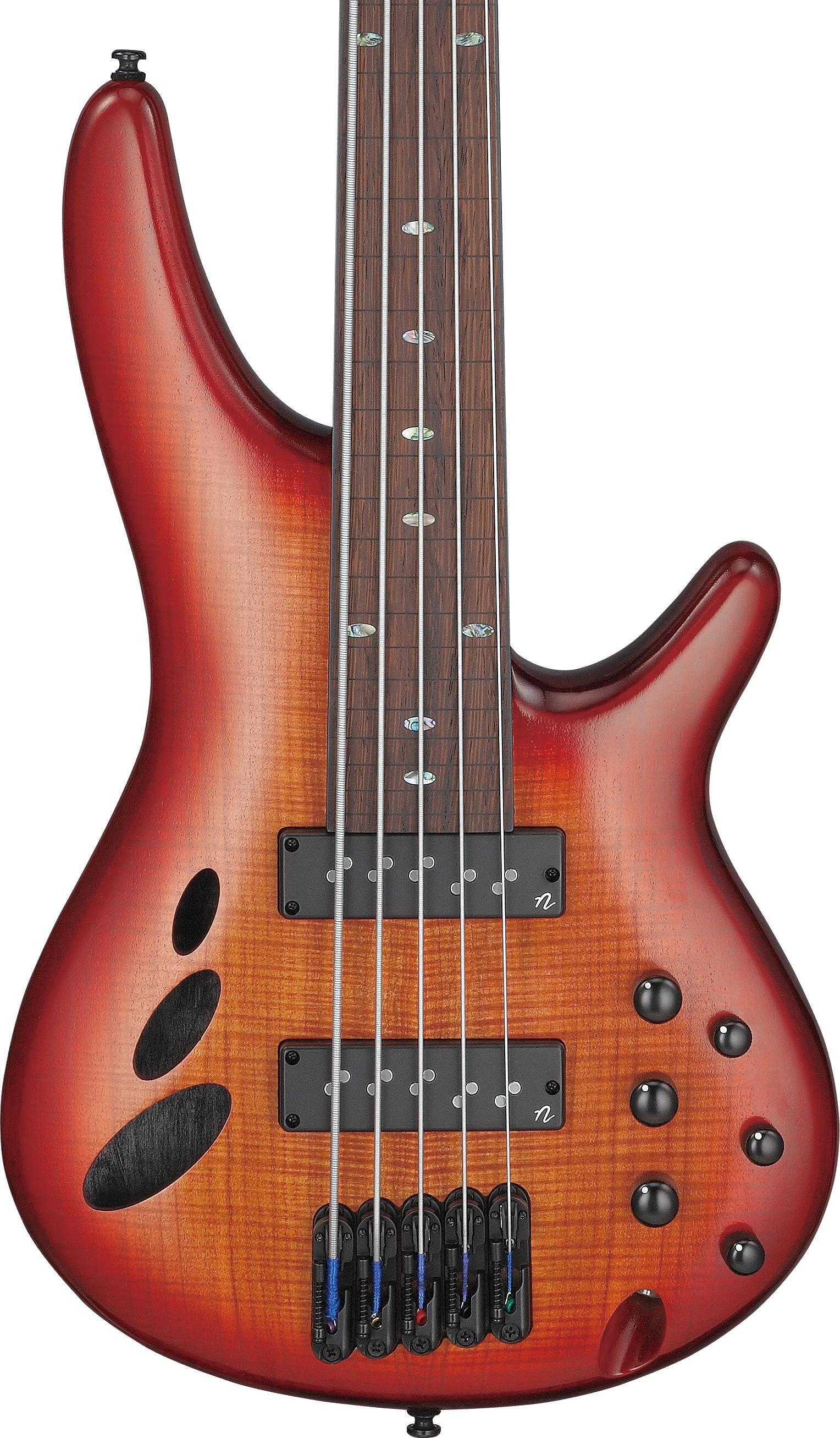 Ibanez SR Bass Workshop Fretless 5-string Electric Bass - Brown Topaz ...