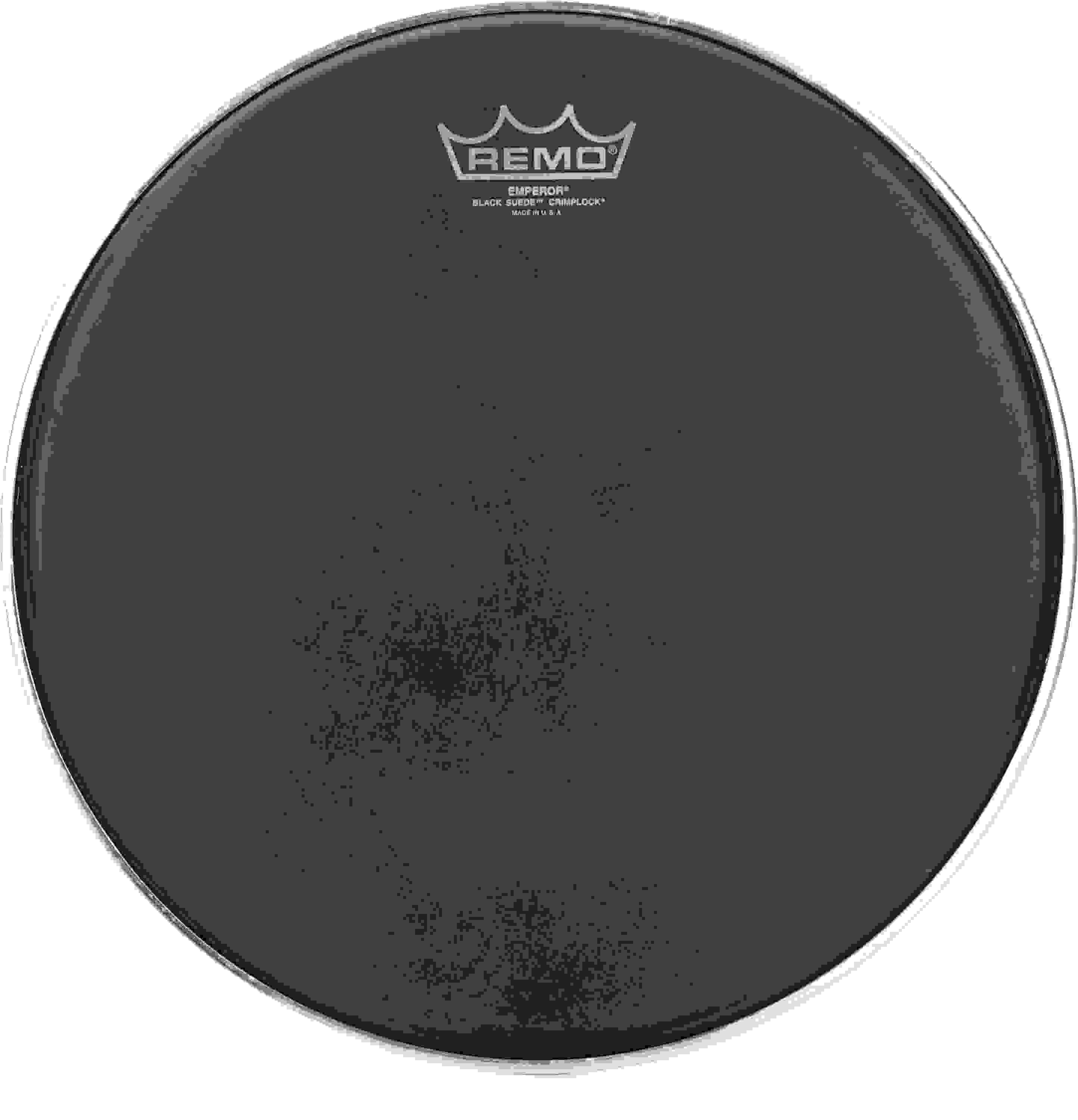 Remo Emperor Black Suede Crimplock Marching Tenor Drumhead - 13 inches ...
