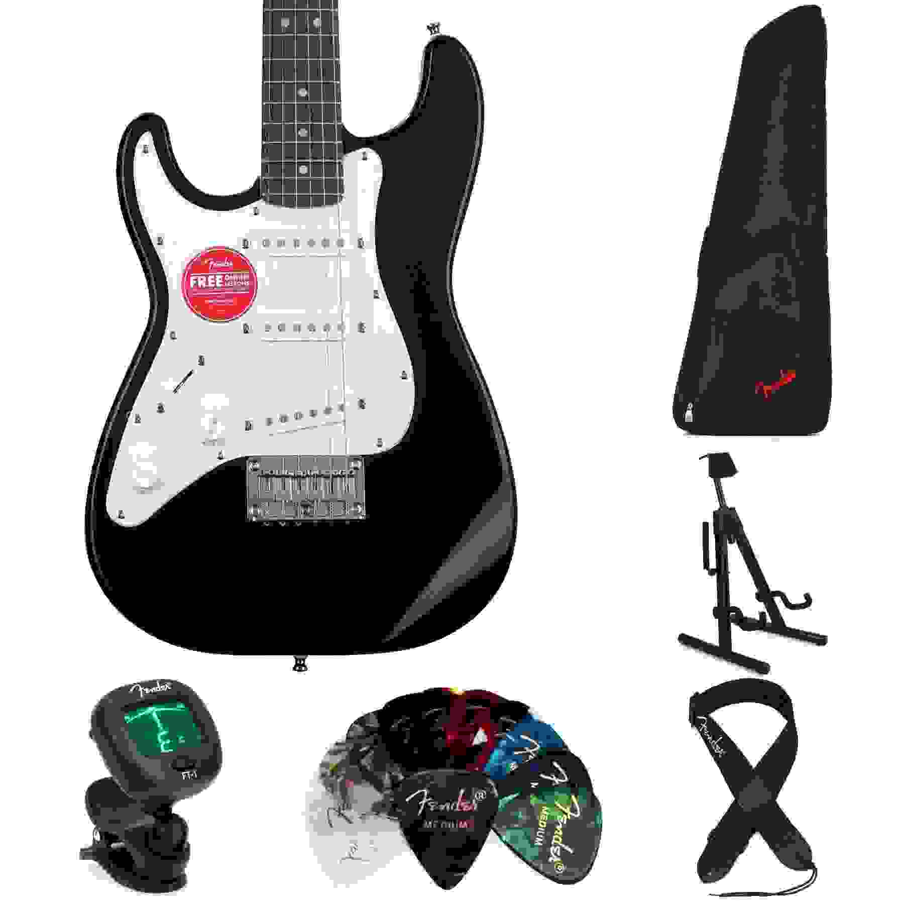 Squier Mini Stratocaster Left-handed Electric Guitar Essentials Bundle ...