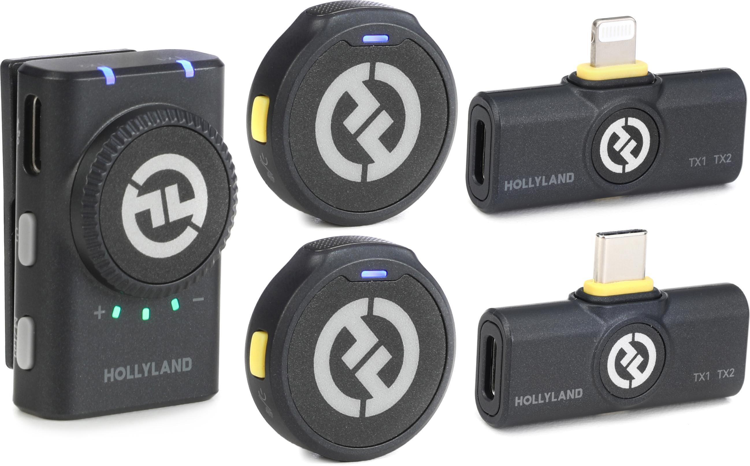 Hollyland Lark M2 Lavalier Microphone Combo - Shine Charcoal | Sweetwater