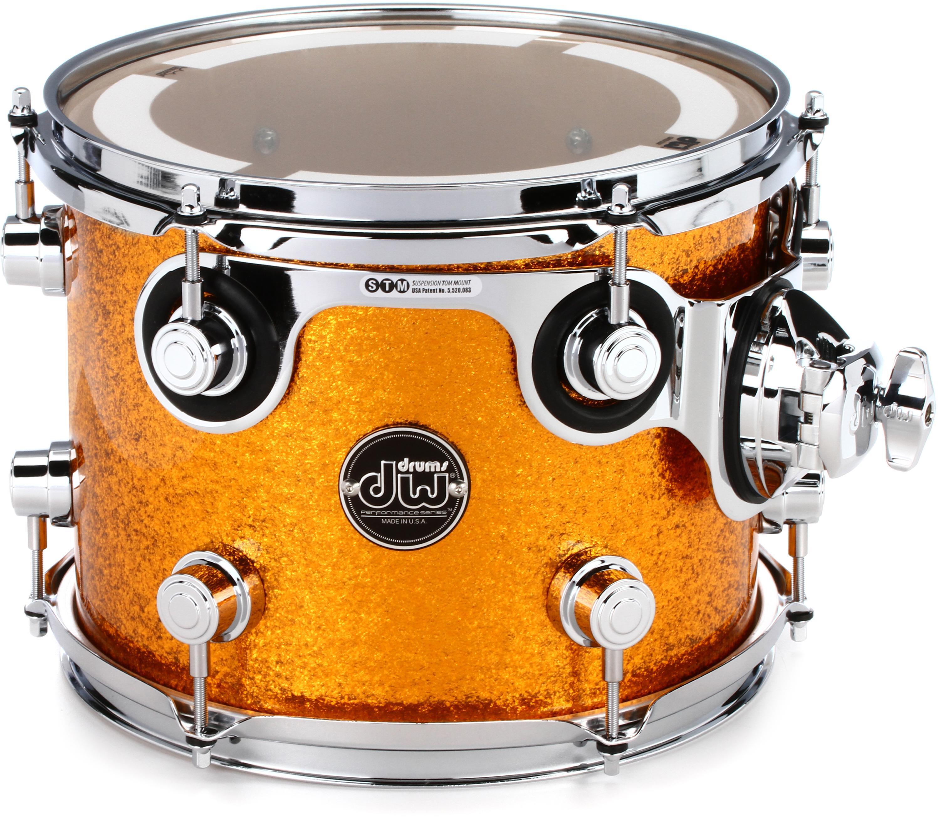 DW Performance Series Mounted Tom - 8 x 10 inch - Gold Sparkle ...
