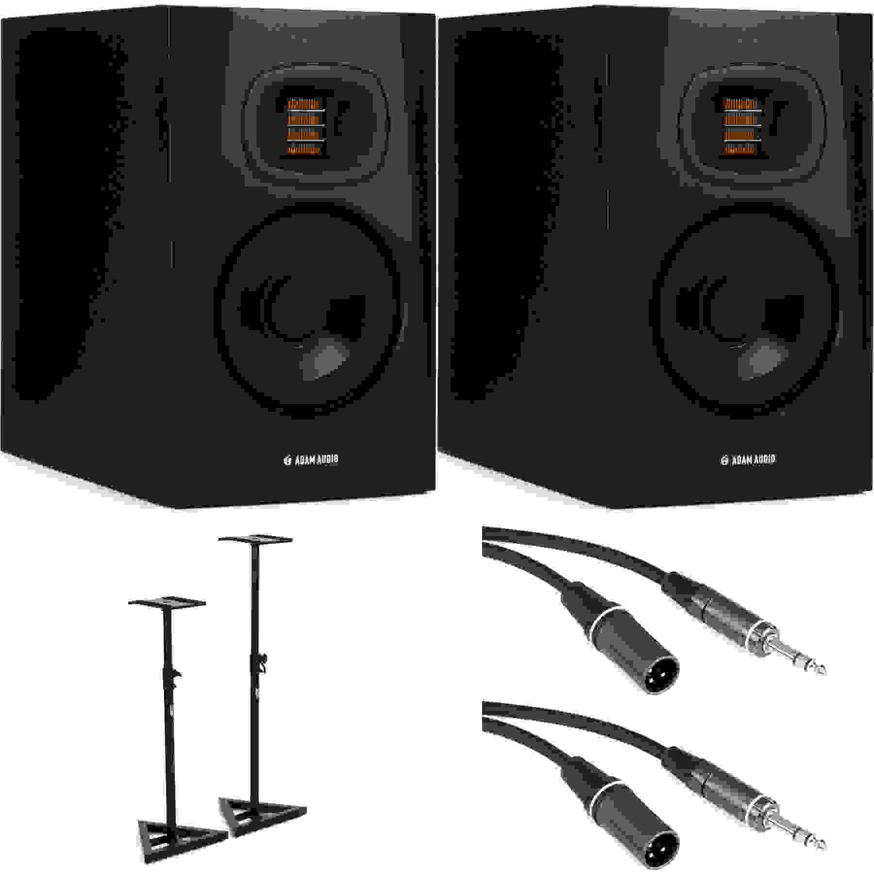 ADAM Audio T5V 5 inch Powered Studio Monitor Pair with Stands and ...