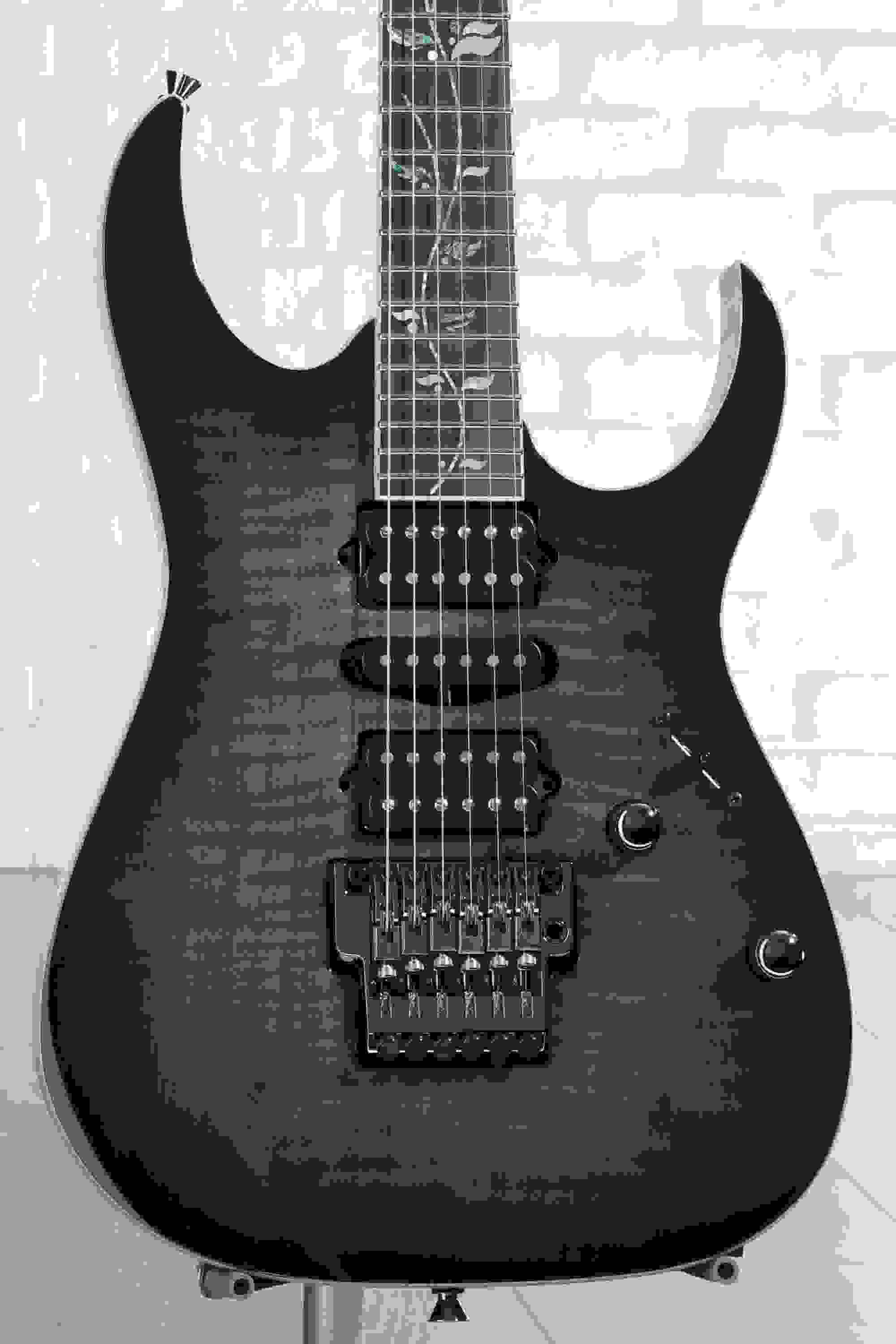 Ibanez J Custom RG8570 Electric Guitar - Black Rutile | Sweetwater