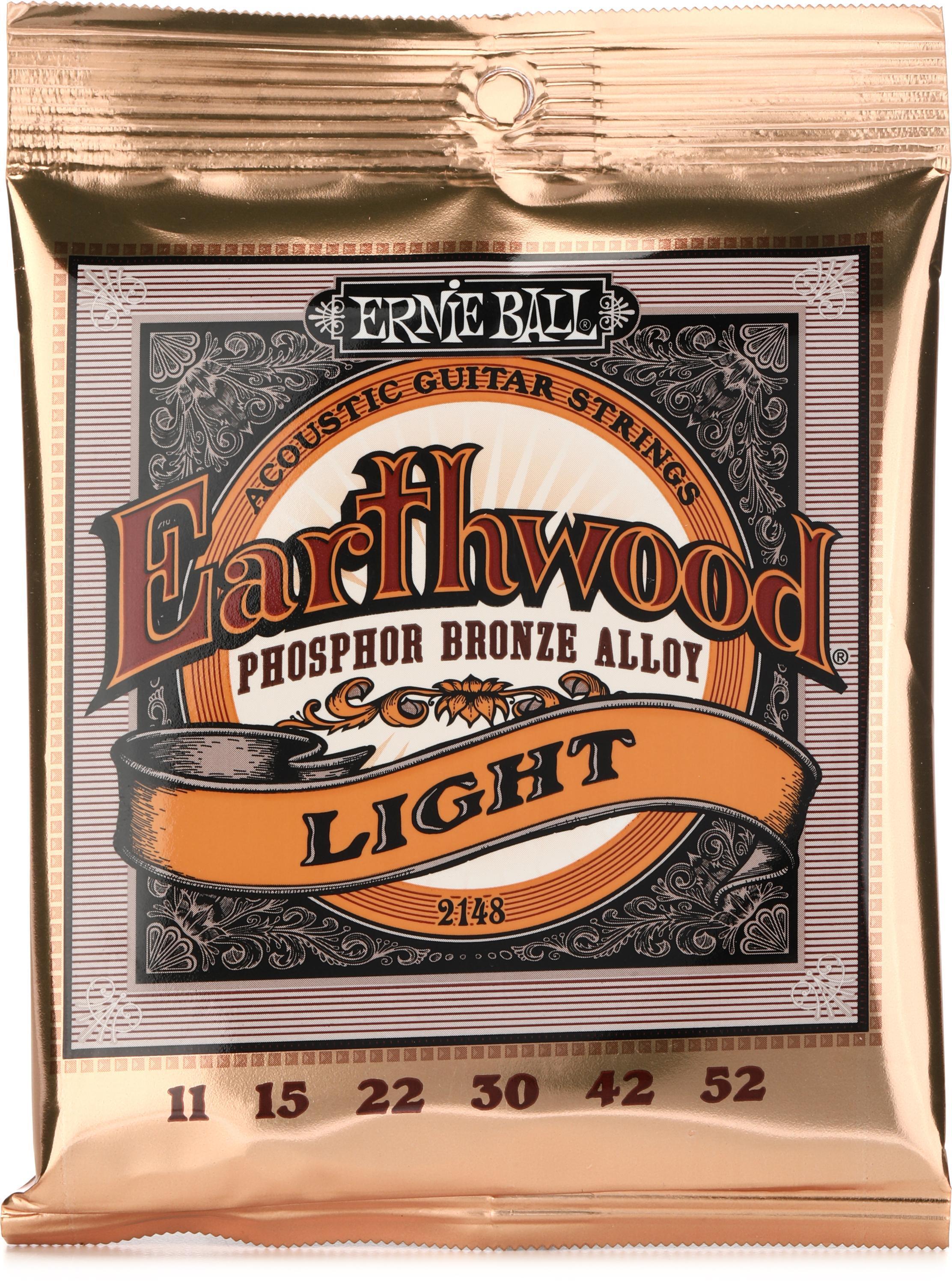 Ernie Ball 2148 Earthwood Phosphor Bronze Acoustic Guitar Strings ...