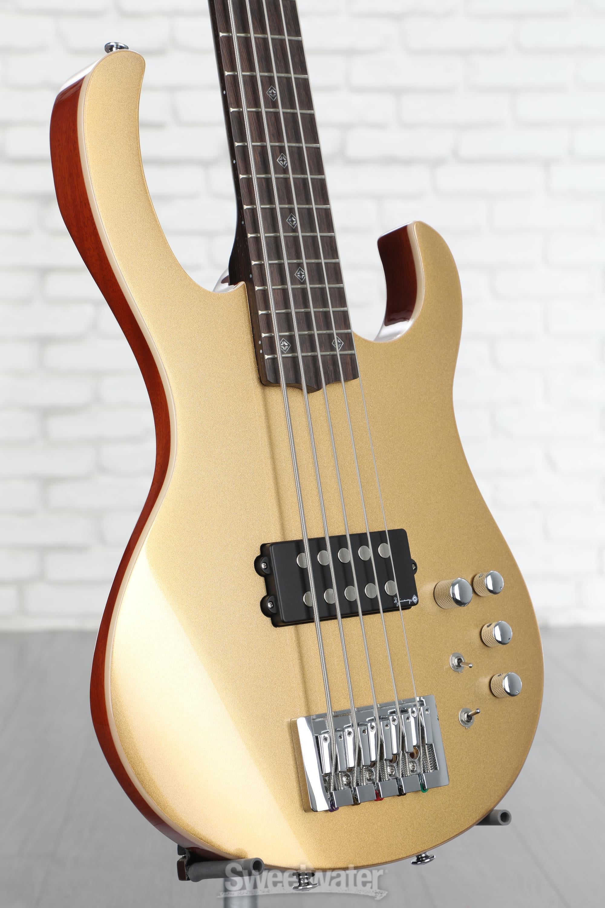 H. Jimenez LBS5 5-string Electric Bass Guitar - Gold Sparkle | Sweetwater