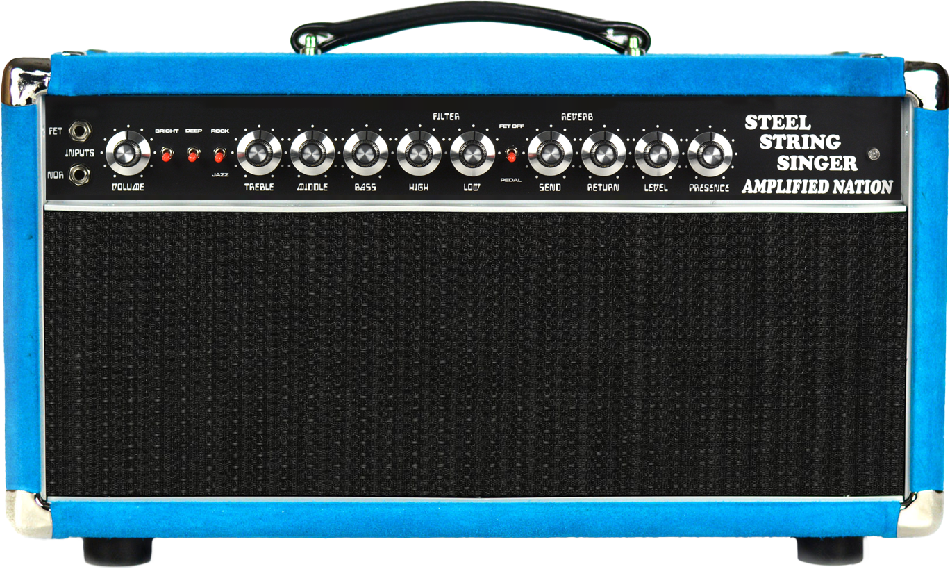 Amplified Nation Steel String Singer 50-watt Tube Head - Turquoise ...
