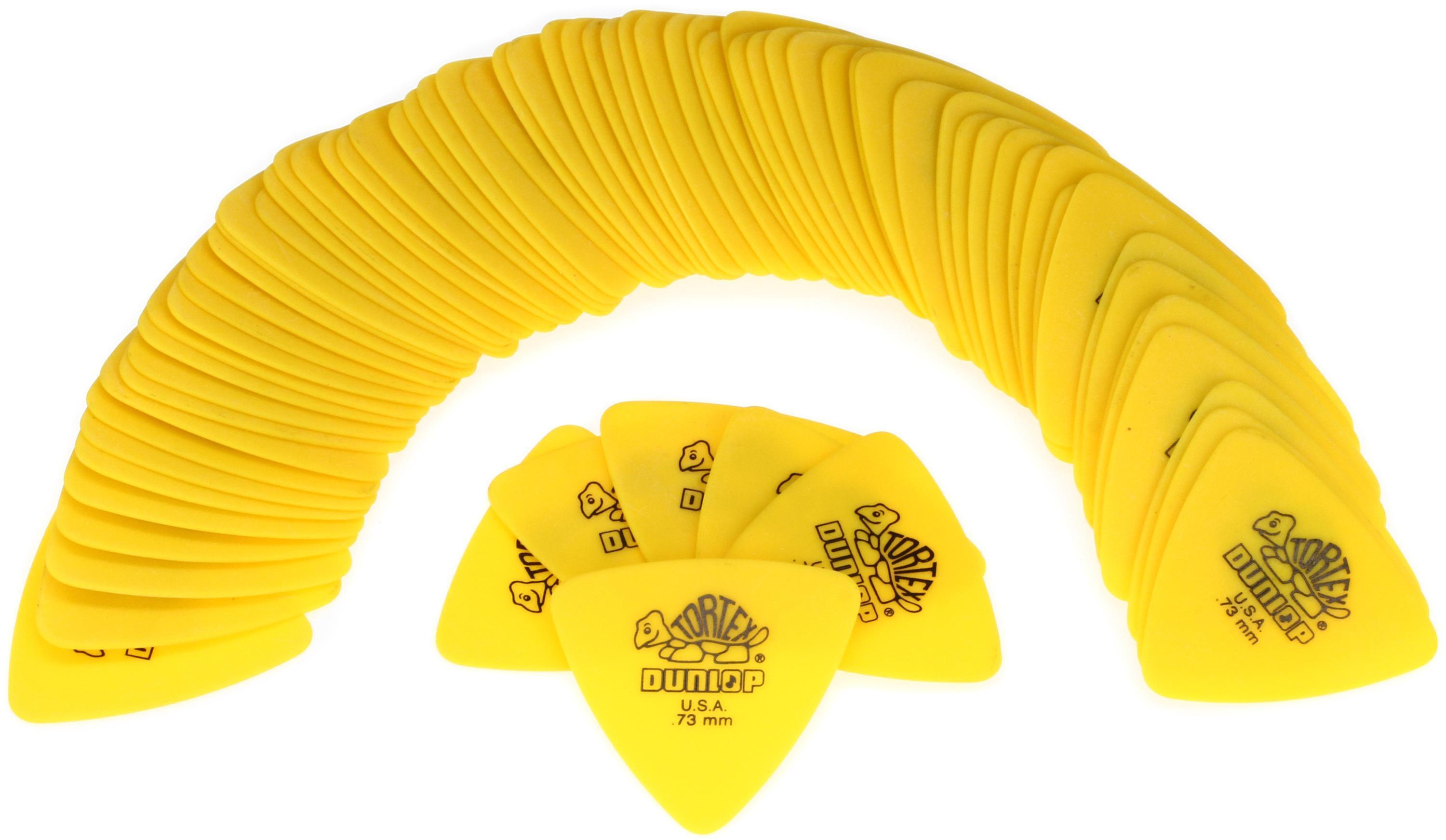 Dunlop 431R073 Tortex Triangle Guitar Picks - .73mm Yellow (72-pack ...