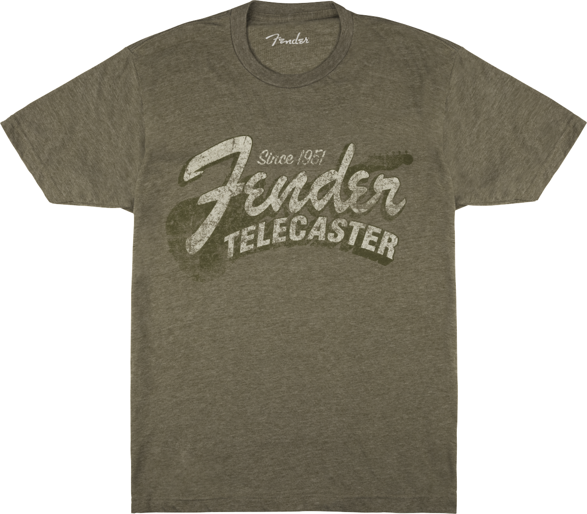 Fender Since 1951 Telecaster T shirt - Military Heather Green, Medium | Sweetwater