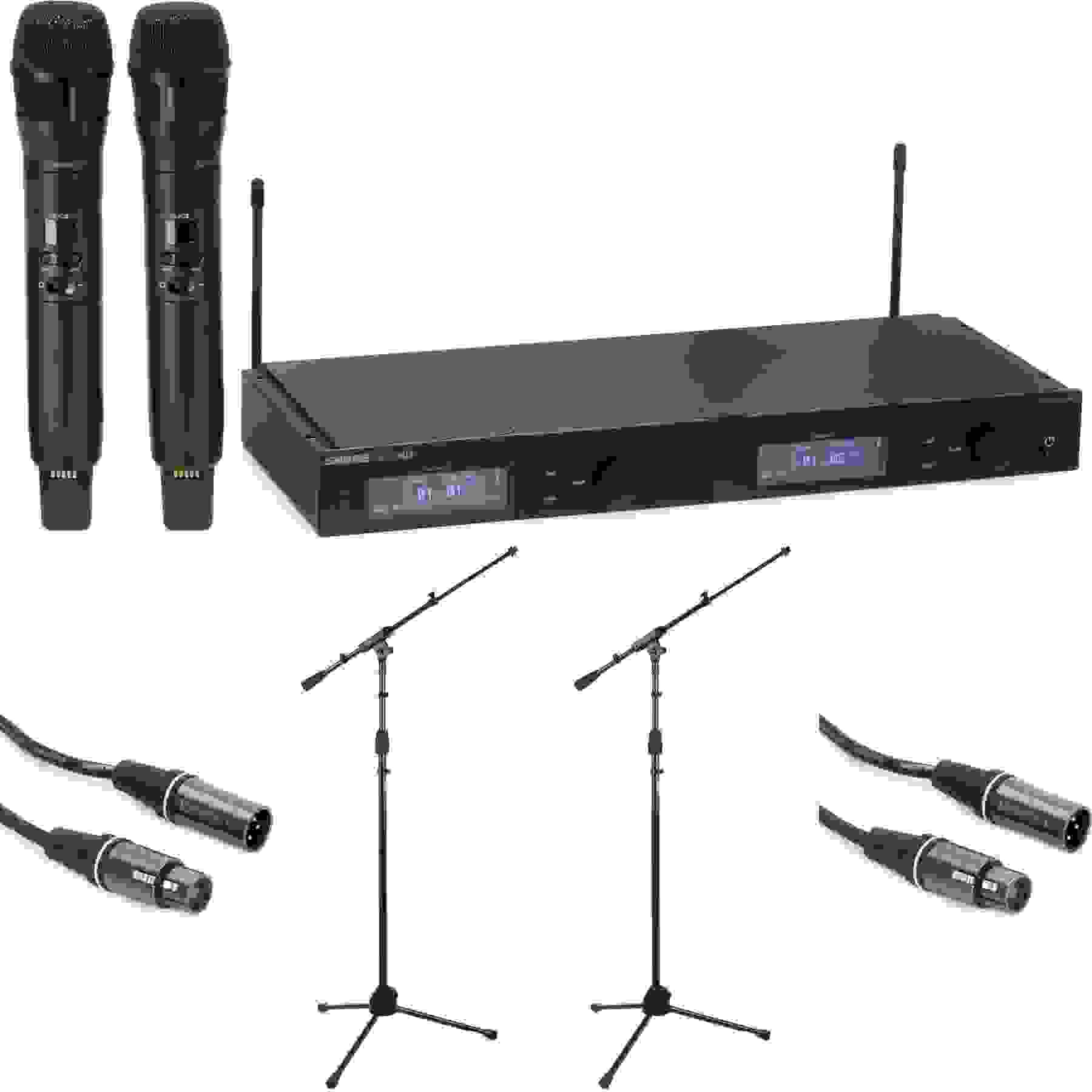 Shure SLX-D/Nexadyne Digital Wireless Microphone System with Stands and ...