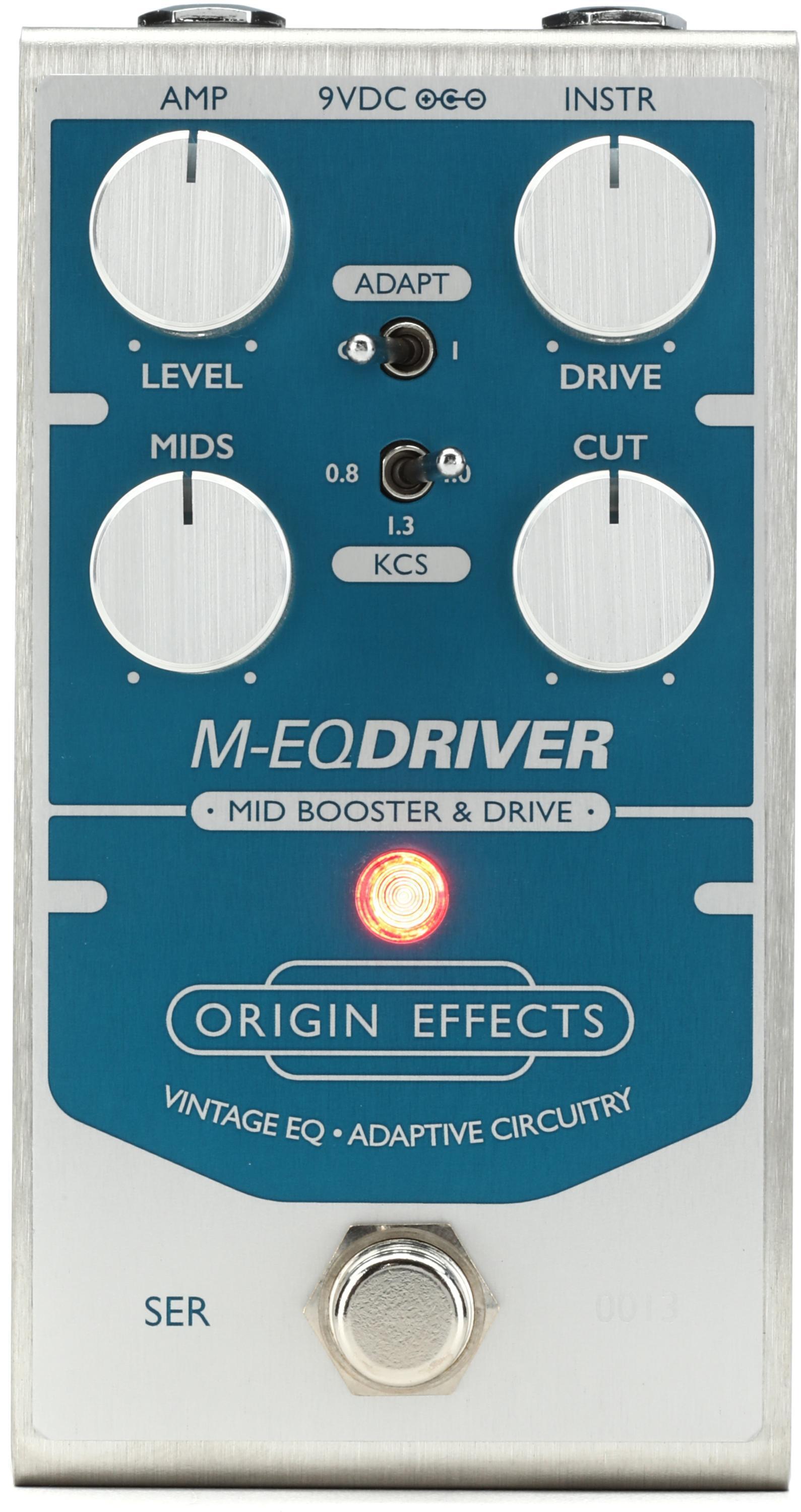 Origin Effects M-EQ Driver Mid Booster and Drive Pedal | Sweetwater