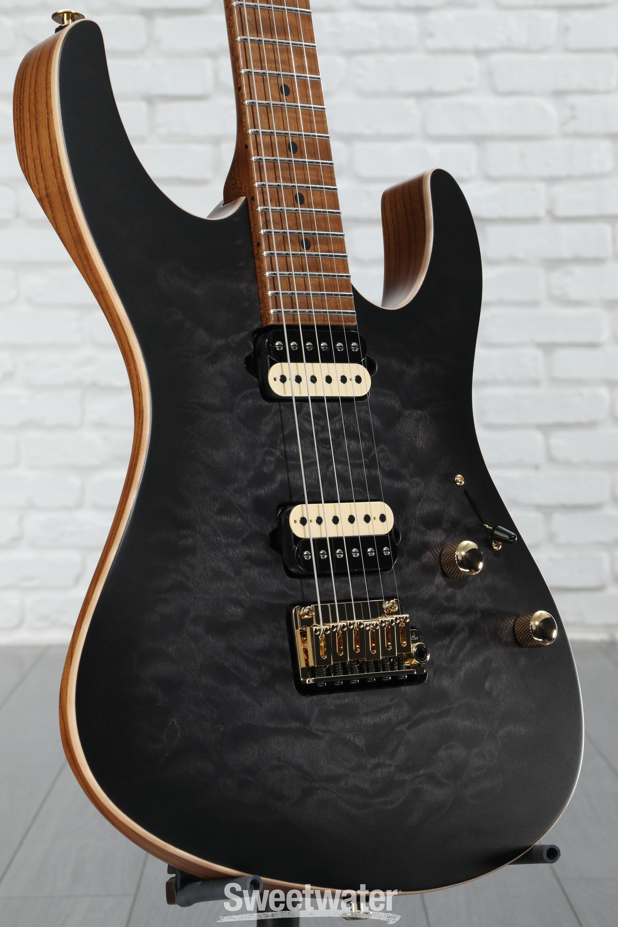 Suhr Modern Custom Electric Guitar - Satin Trans Black Burst | Sweetwater